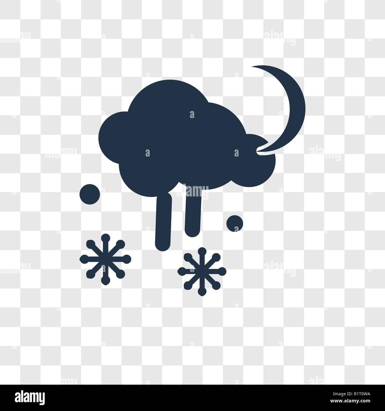 Snowy vector icon isolated on transparent background, Snowy ...
