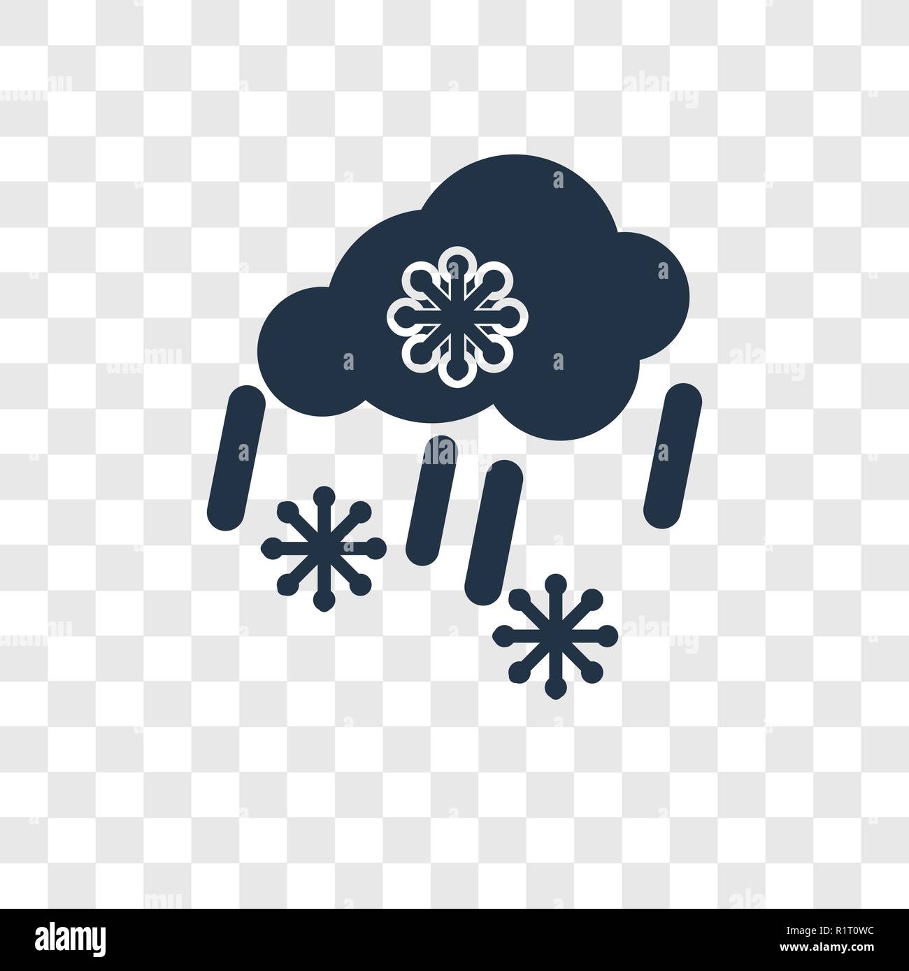 Snowy vector icon isolated on transparent background, Snowy ...