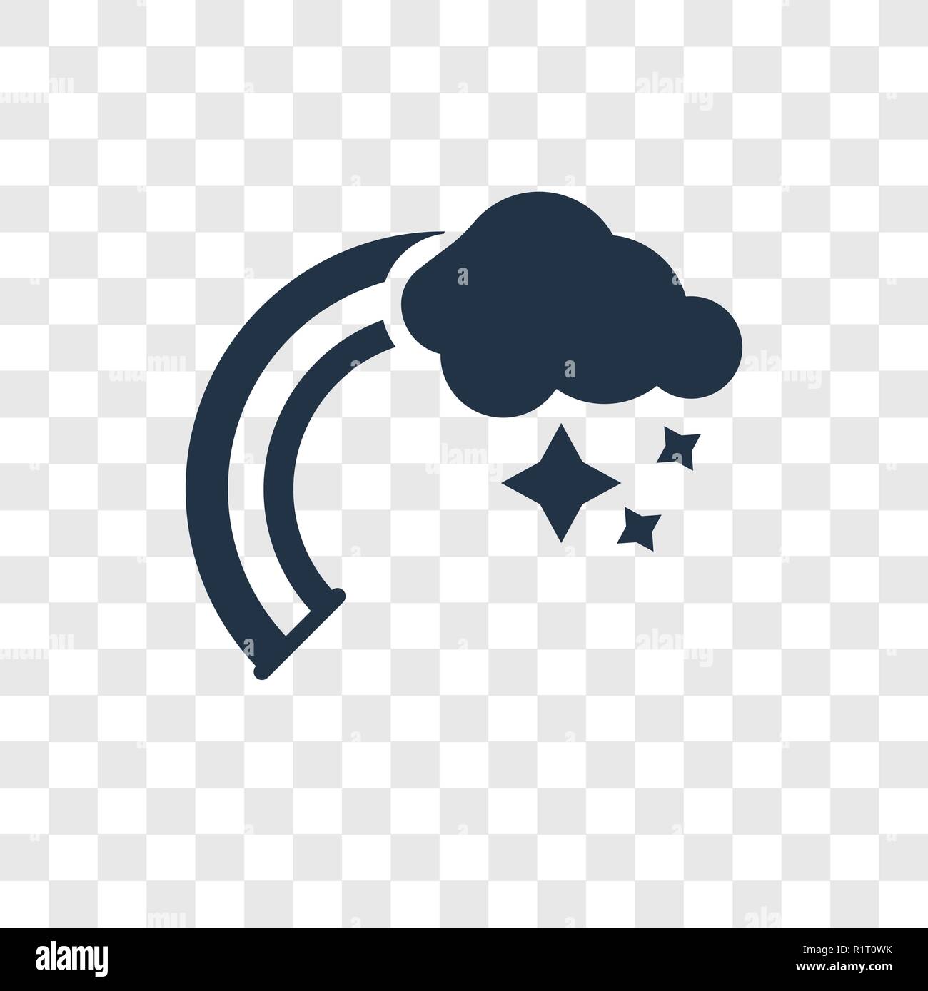 Rainbow vector icon isolated on transparent background, Rainbow ...