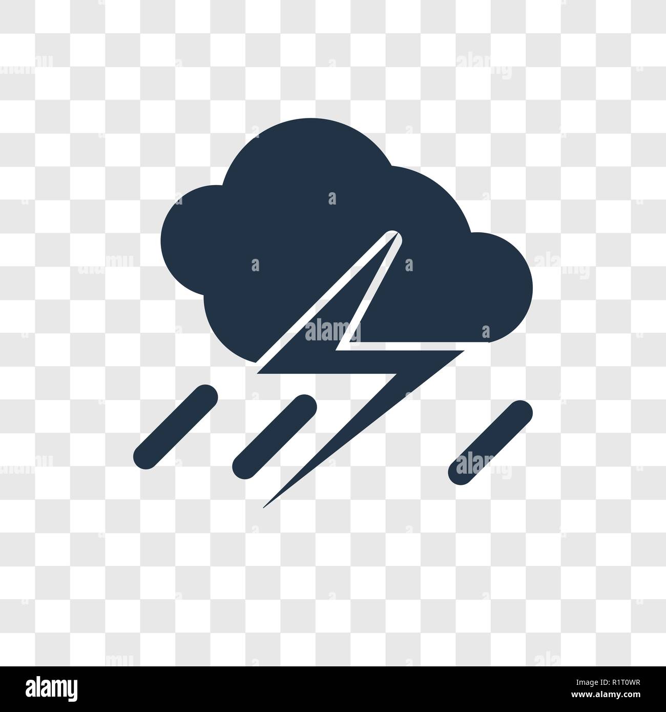 Storm vector icon isolated on transparent background, Storm ...