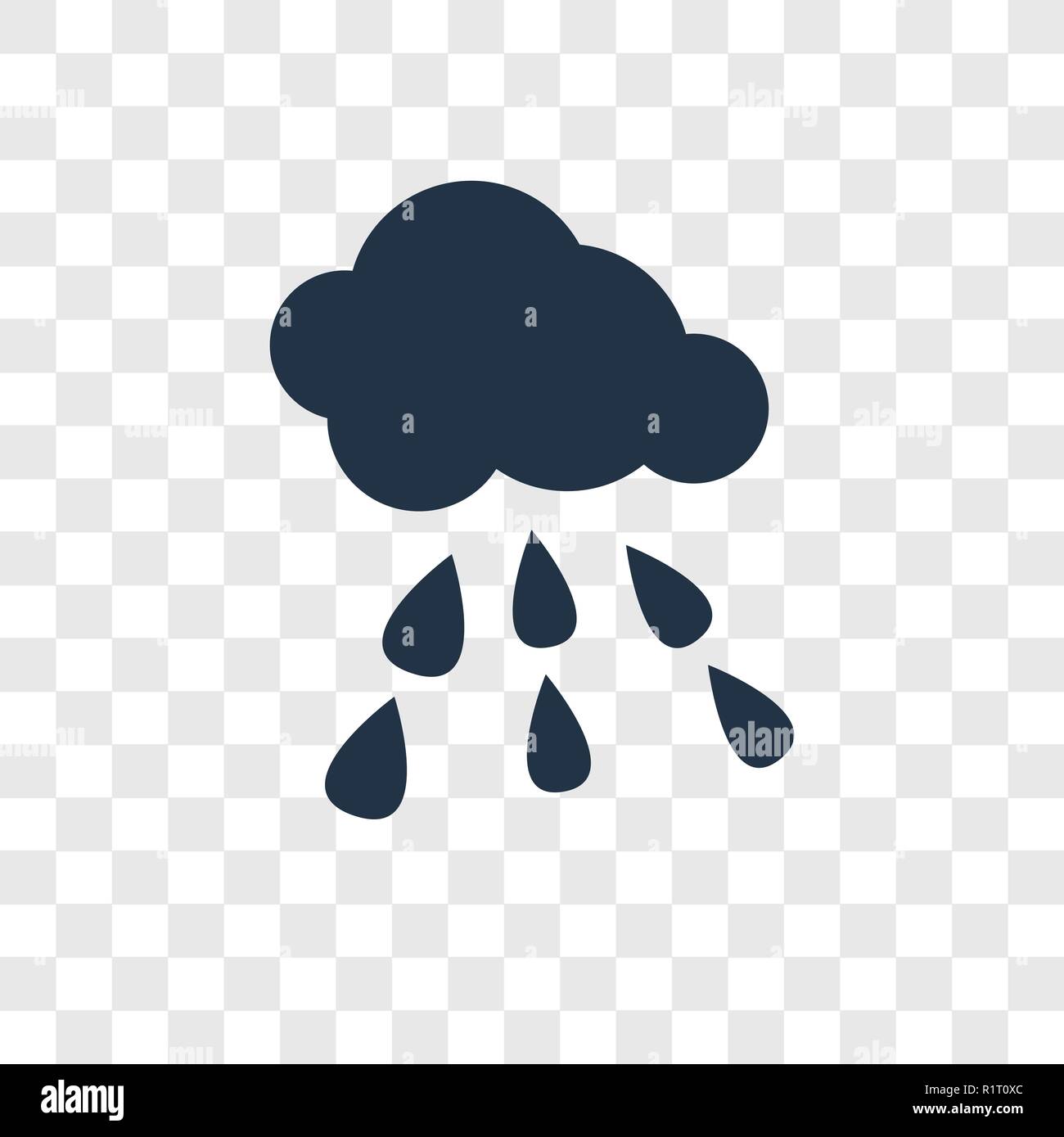 Rainy vector icon isolated on transparent background, Rainy ...