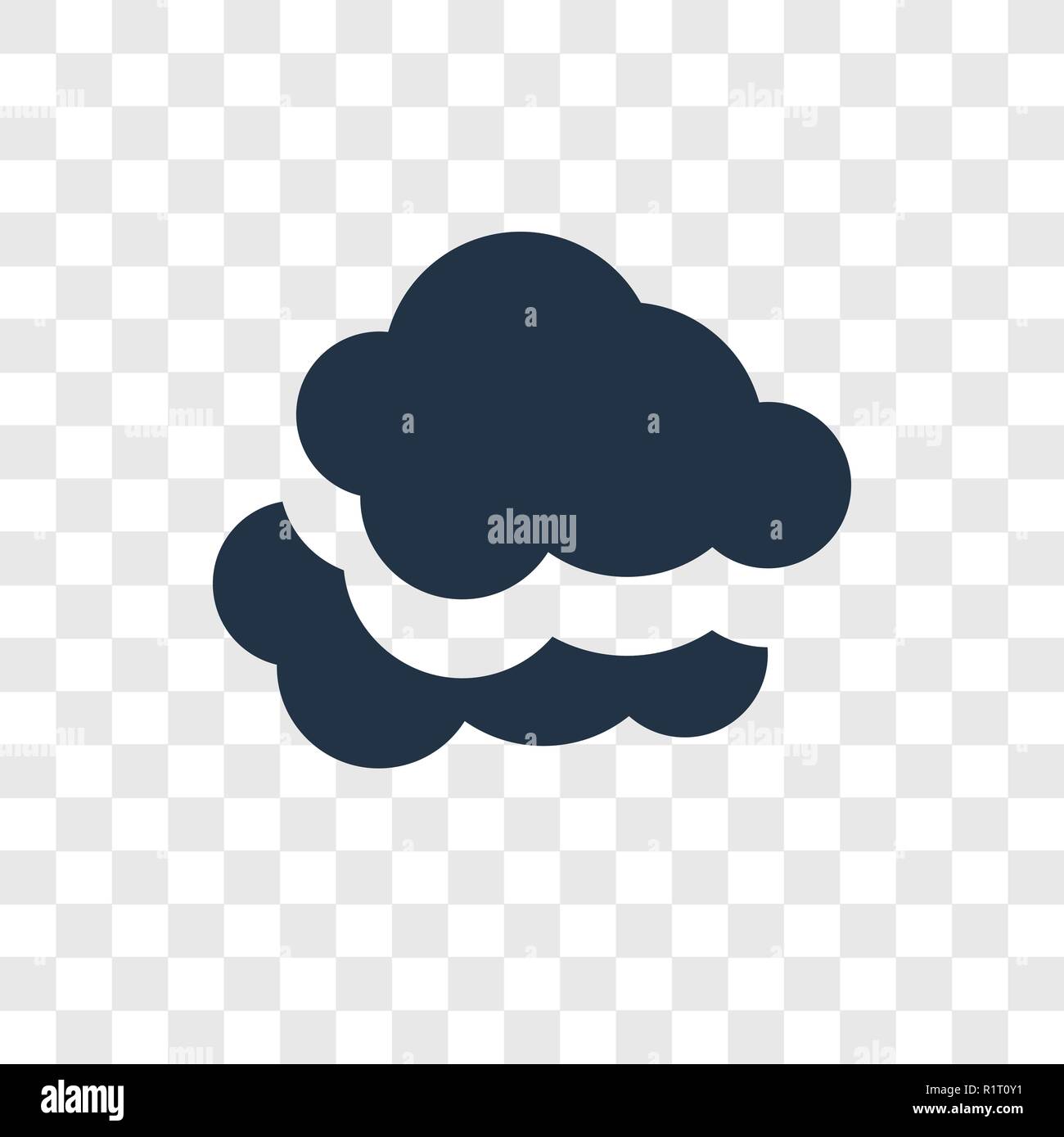 Cloudy vector icon isolated on transparent background, Cloudy ...