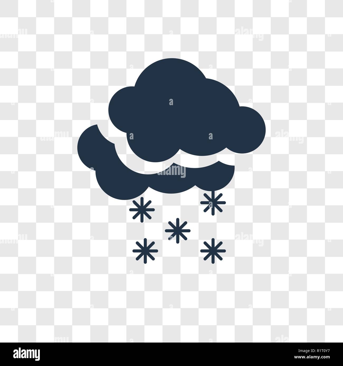 Snowy vector icon isolated on transparent background, Snowy ...