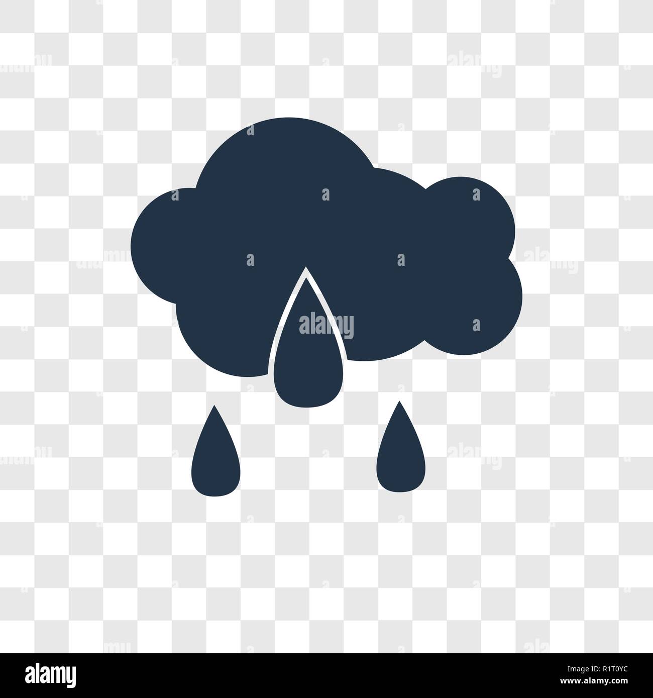 Rainy vector icon isolated on transparent background, Rainy ...
