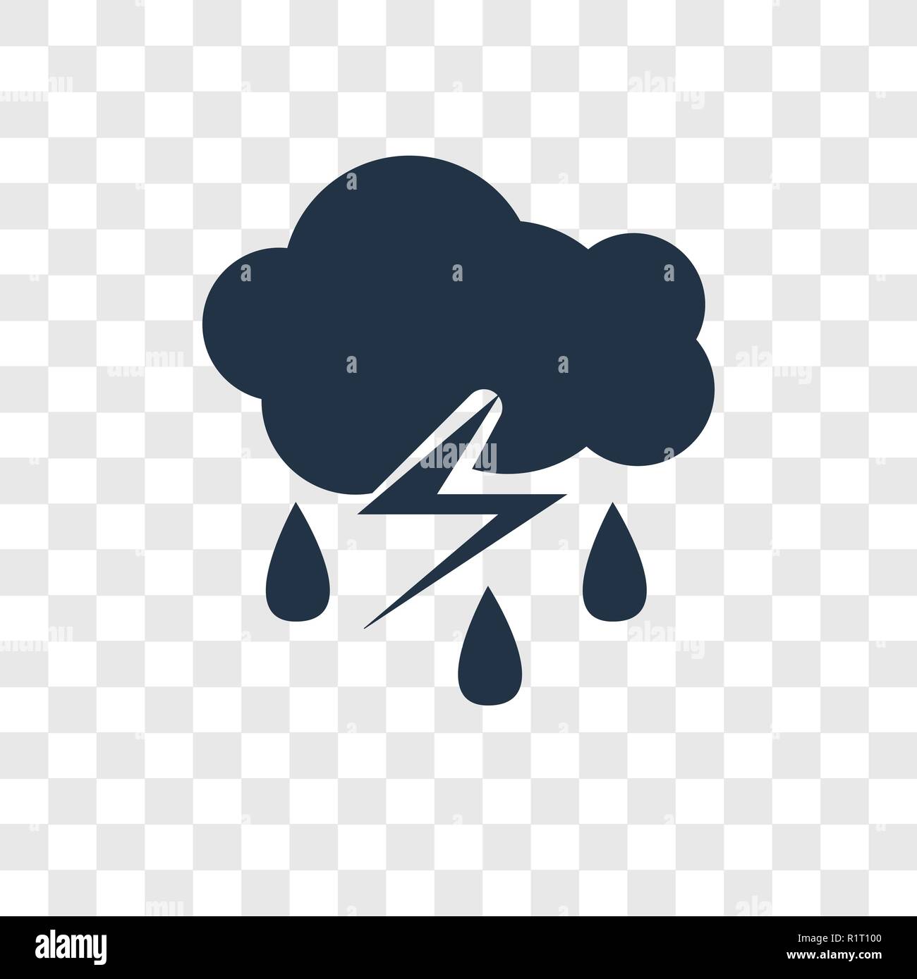 Storm vector icon isolated on transparent background, Storm ...