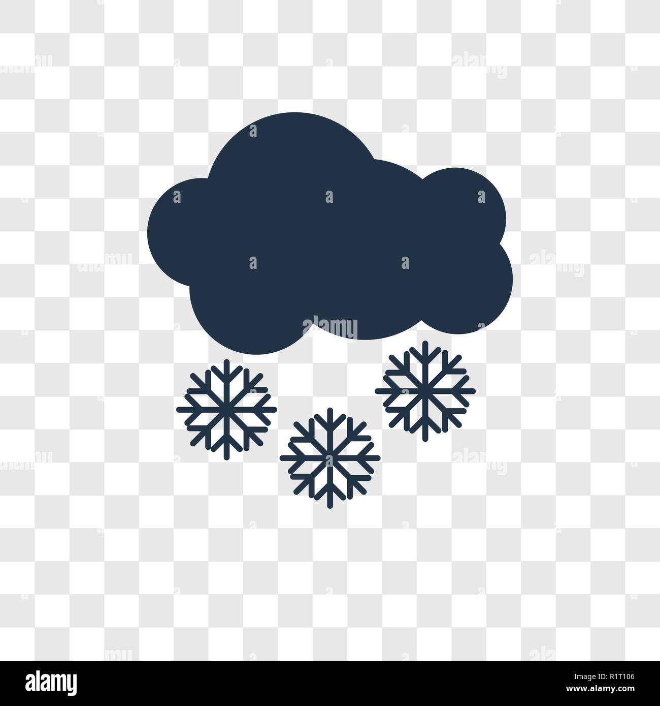 Snowy vector icon isolated on transparent background, Snowy ...