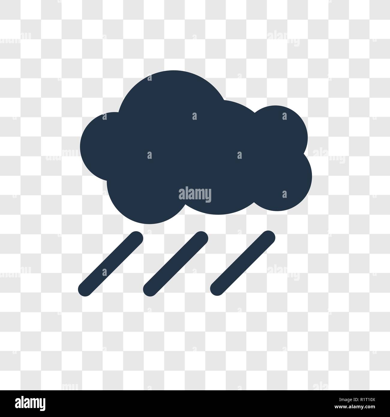 Rain vector icon isolated on transparent background, Rain transparency ...