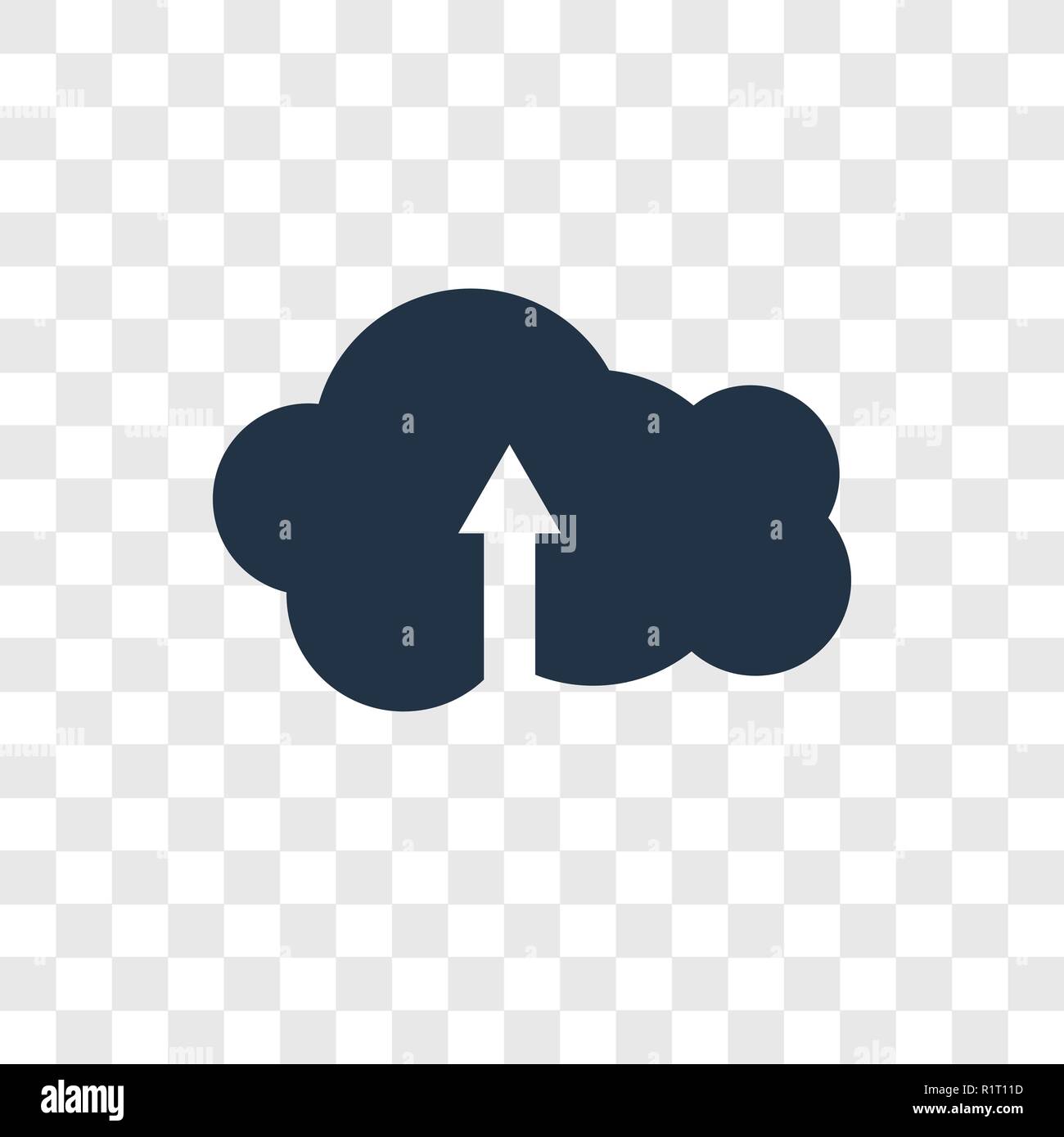 Cloud vector icon isolated on transparent background, Cloud ...