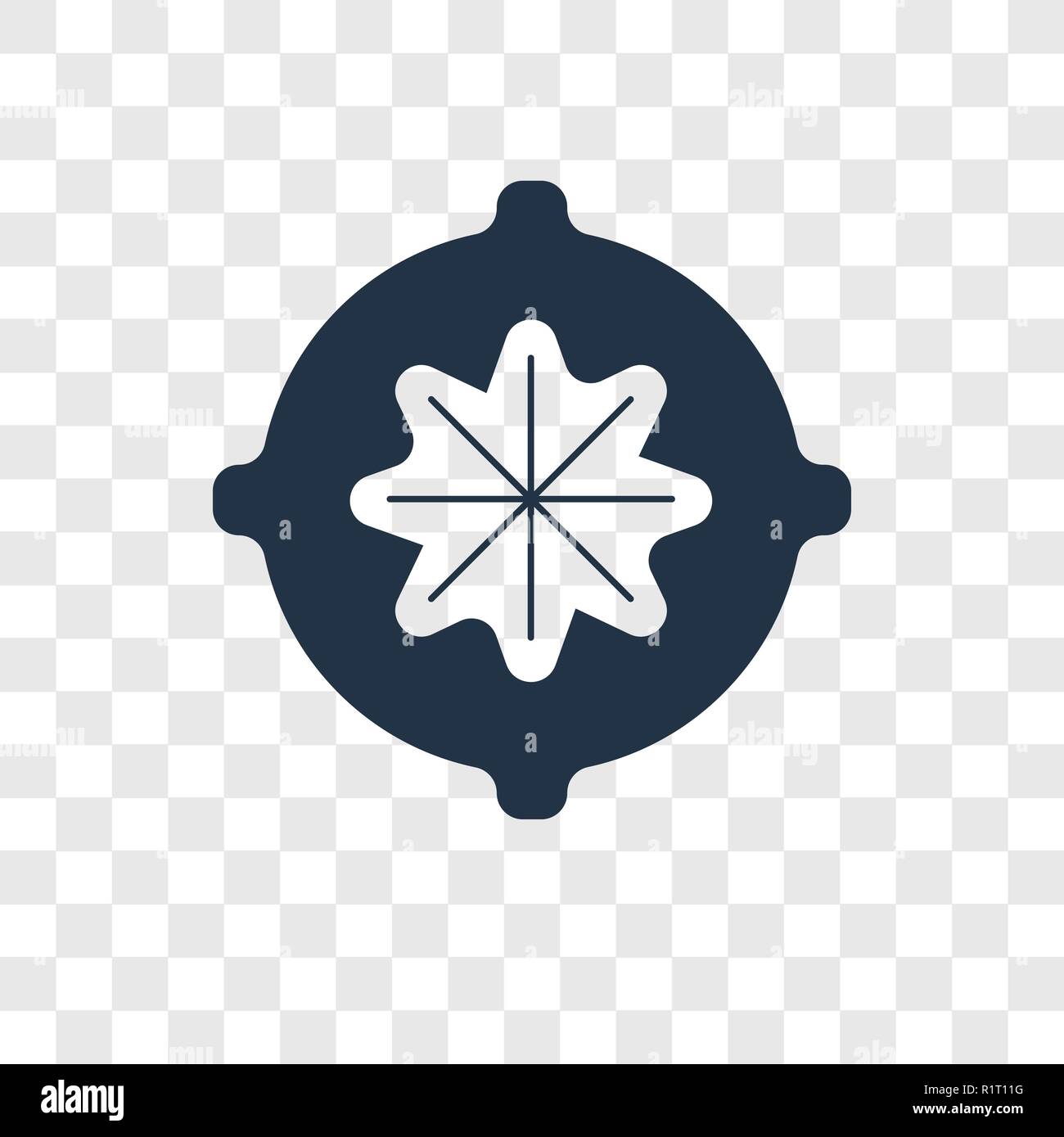 Compass vector icon isolated on transparent background, Compass ...