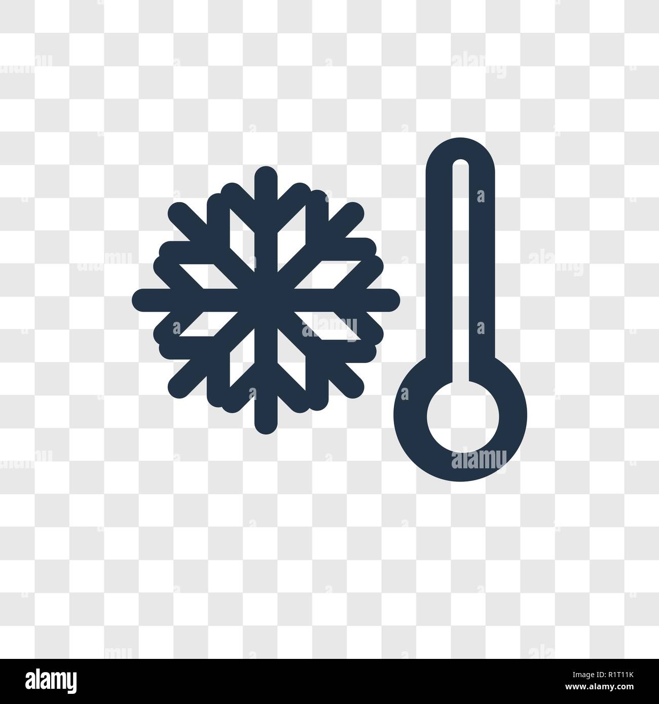 Cold vector icon isolated on transparent background, Cold transparency ...