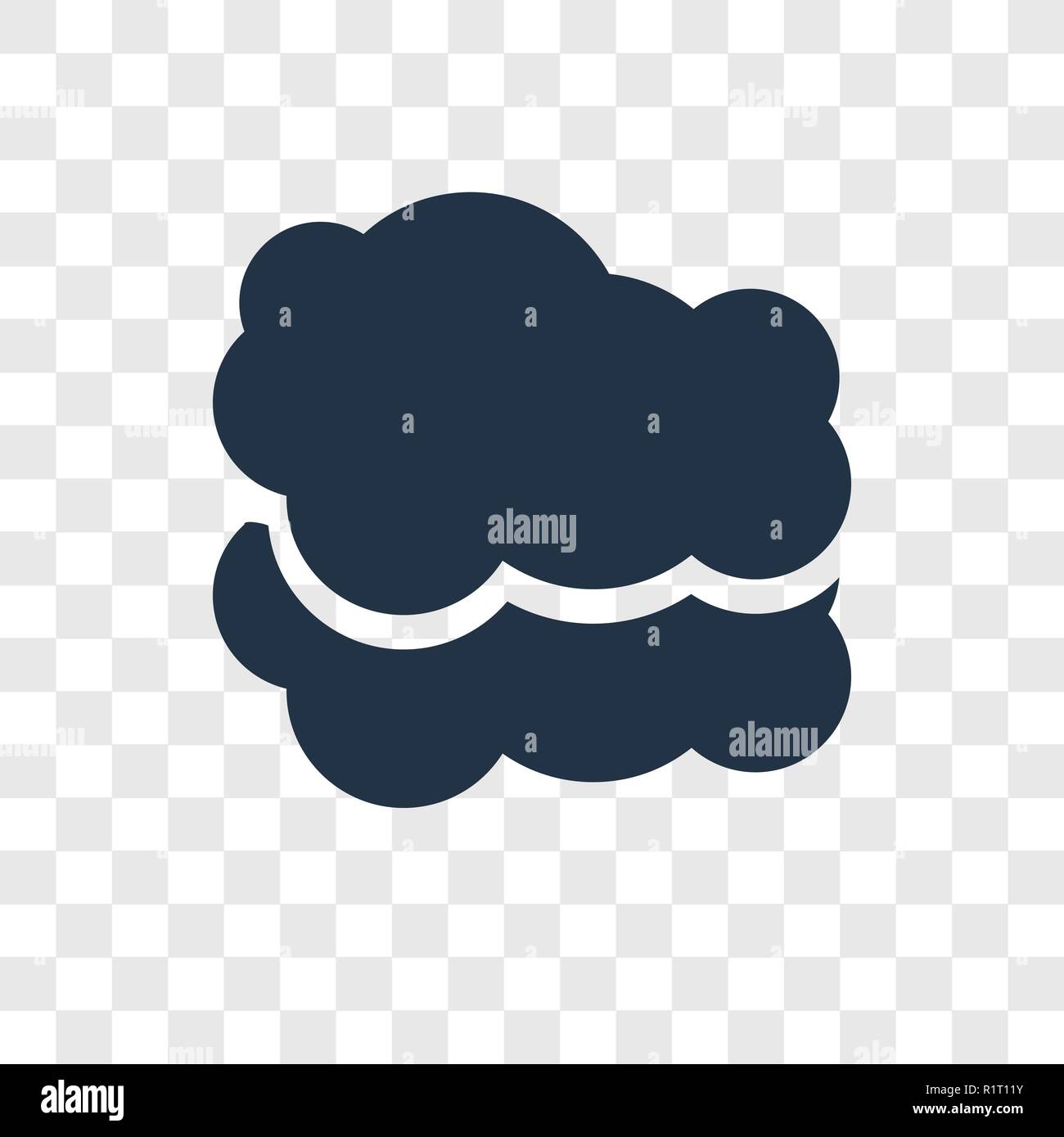 Cloud vector icon isolated on transparent background, Cloud ...