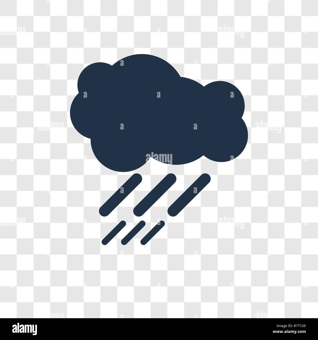 Rain vector icon isolated on transparent background, Rain transparency ...