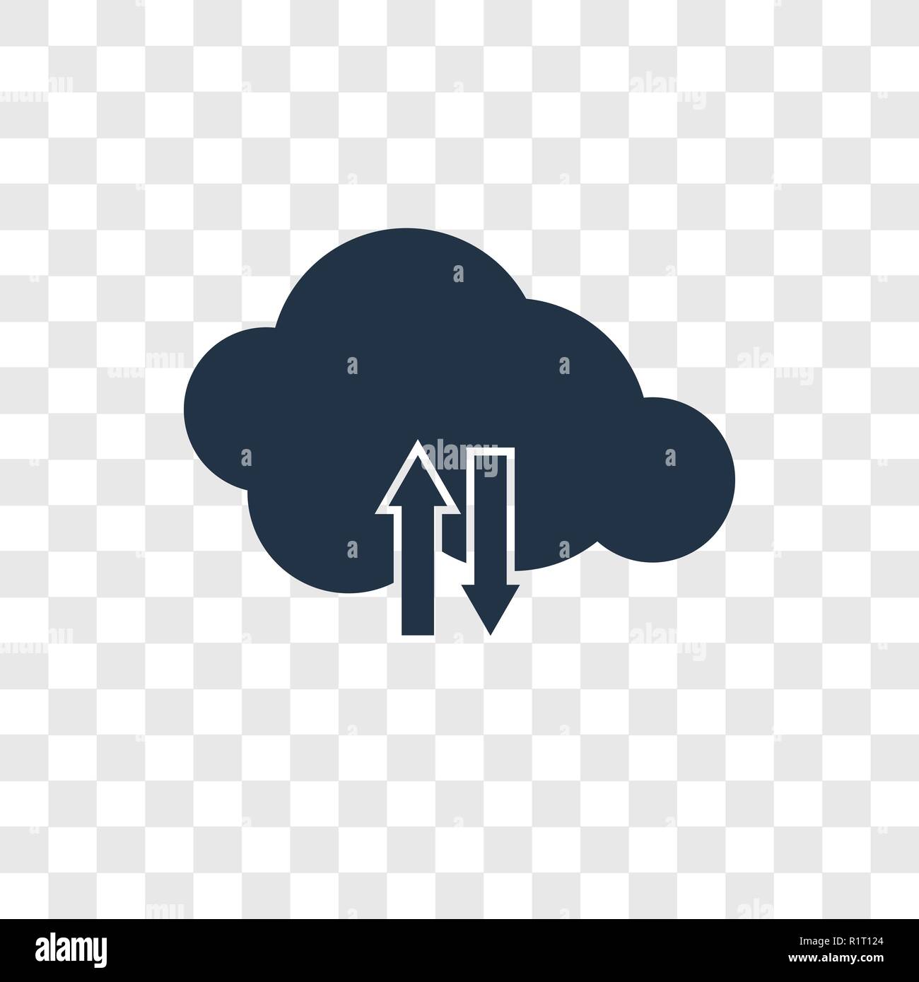 Cloud vector icon isolated on transparent background, Cloud ...