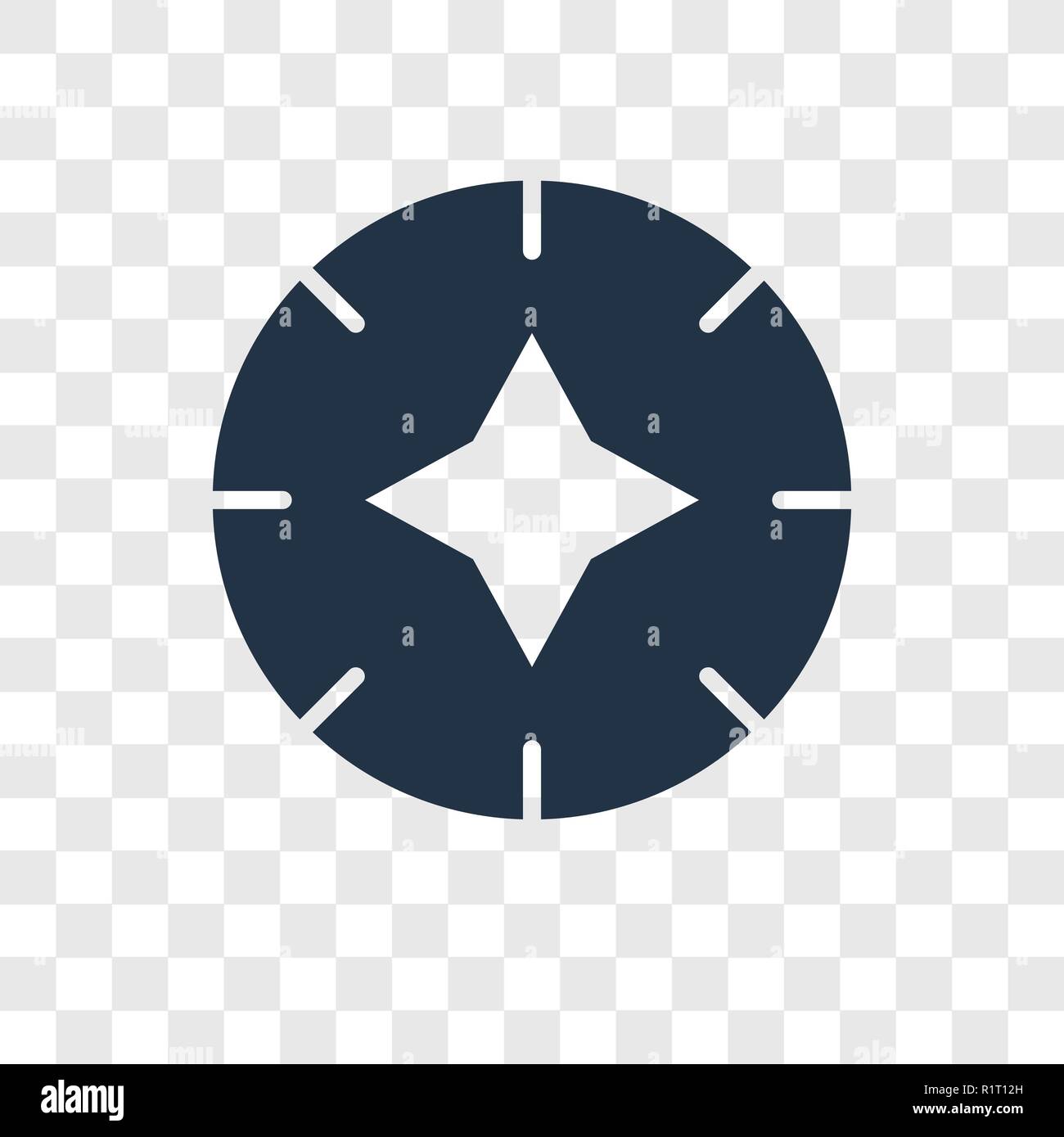 Compass vector icon isolated on transparent background, Compass ...