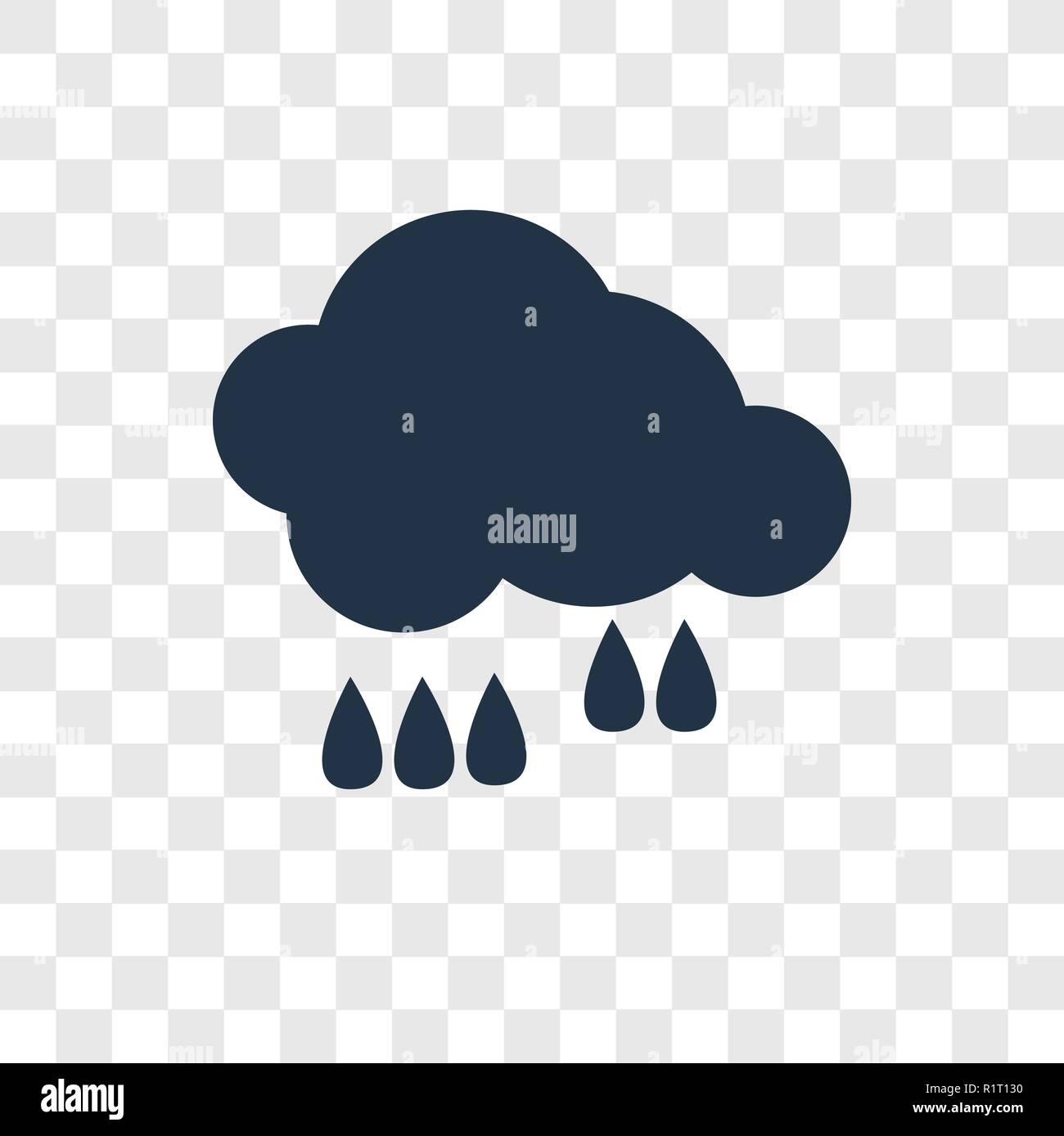 Rain vector icon isolated on transparent background, Rain transparency ...