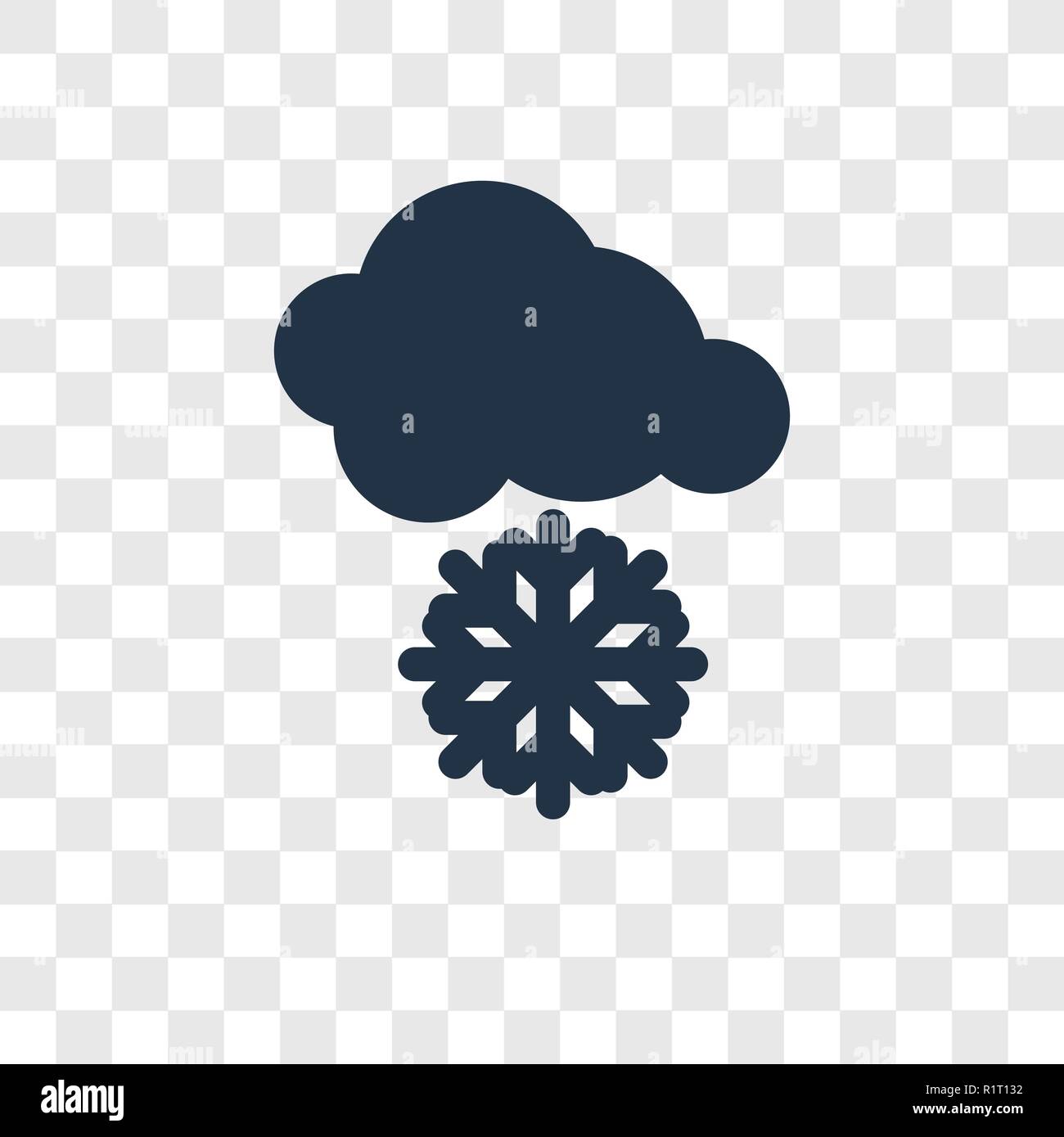 Snowing vector icon isolated on transparent background, Snowing ...