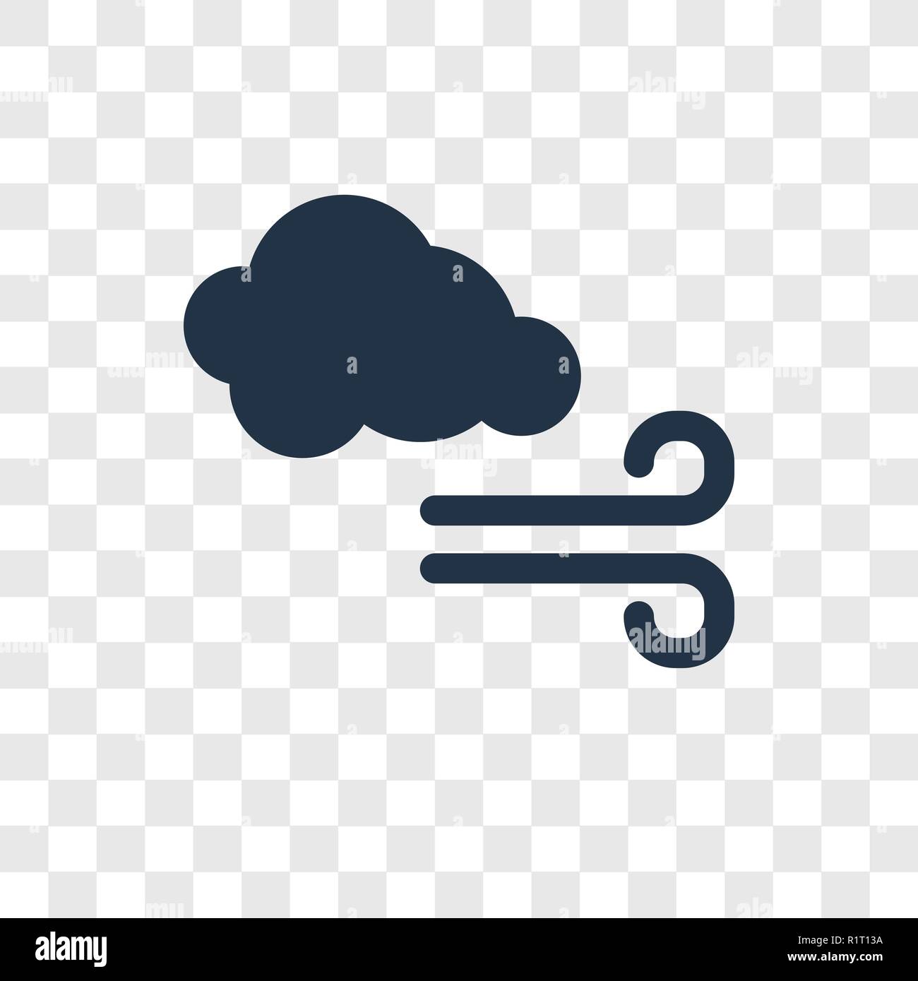 Wind vector icon isolated on transparent background, Wind transparency ...