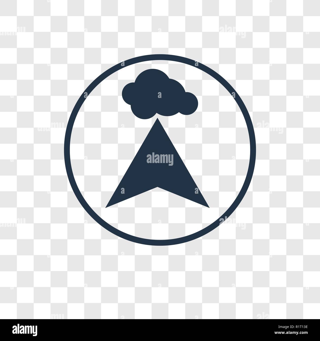 Compass vector icon isolated on transparent background, Compass ...