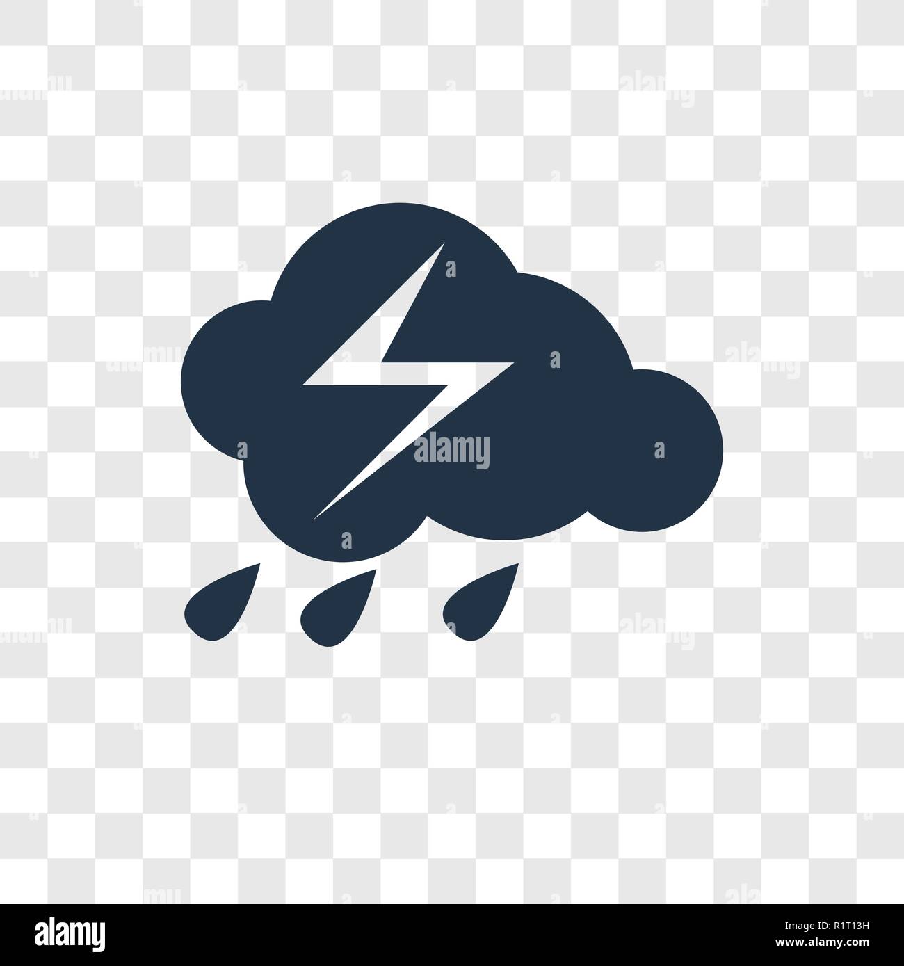 Rain vector icon isolated on transparent background, Rain transparency ...