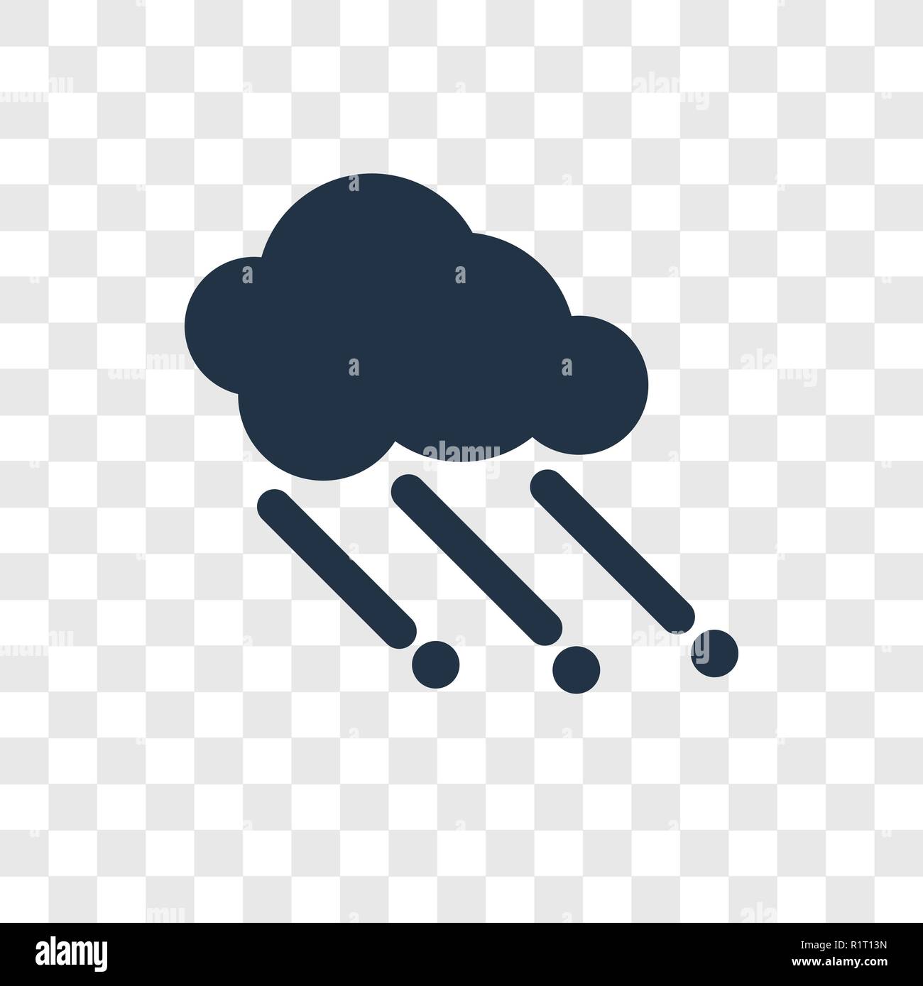 Hail vector icon isolated on transparent background, Hail transparency ...