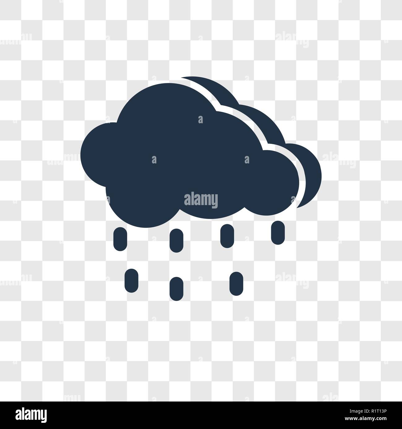 Rain vector icon isolated on transparent background, Rain transparency ...