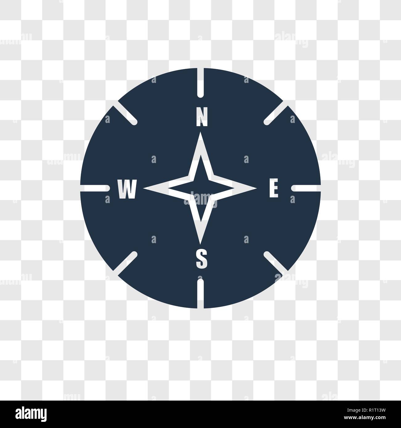 Compass vector icon isolated on transparent background, Compass ...