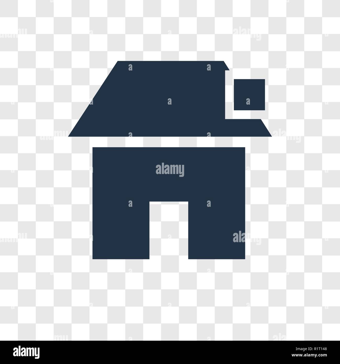 House vector icon isolated on transparent background, House ...