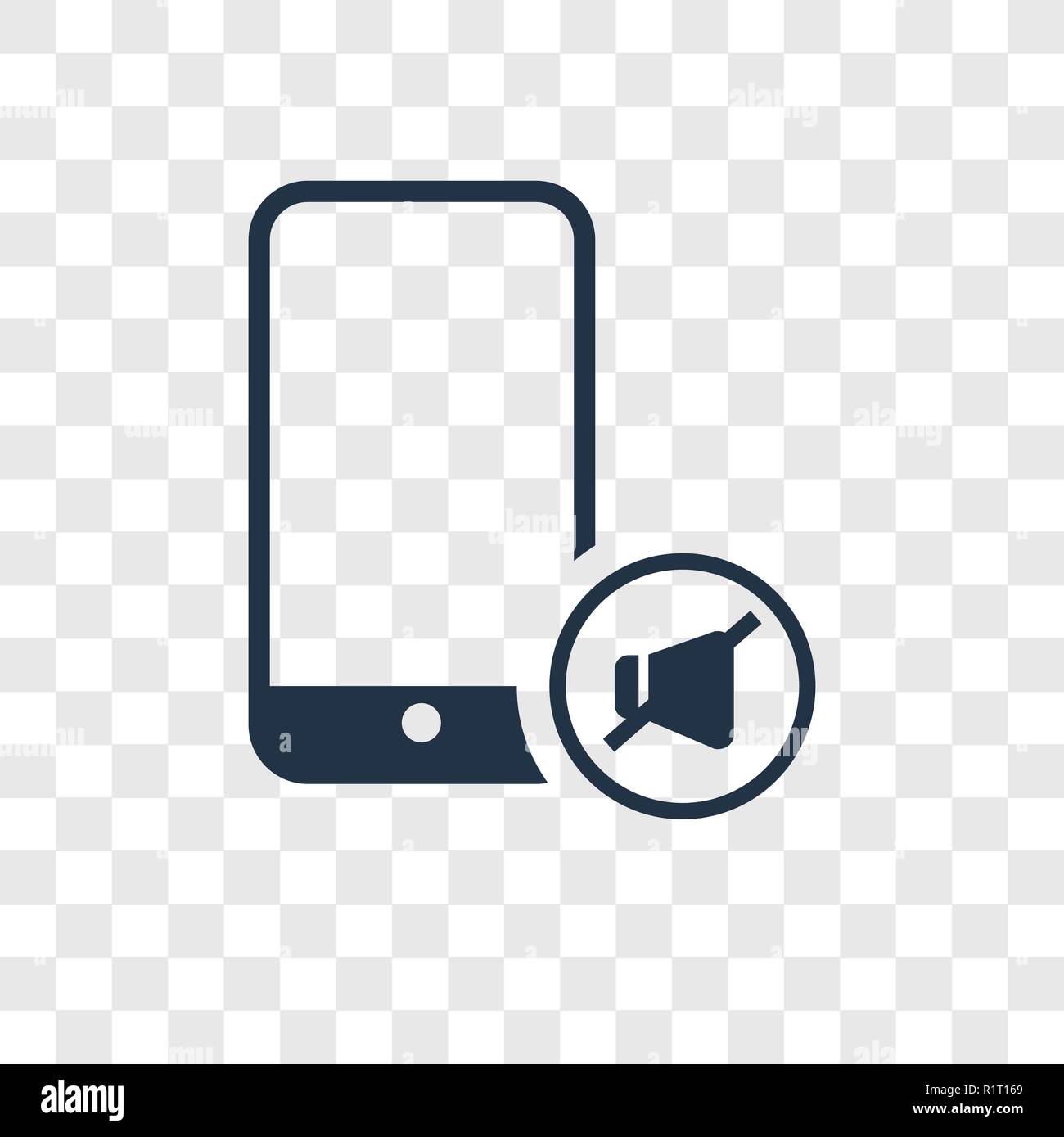 Mute vector icon isolated on transparent background, Mute transparency ...