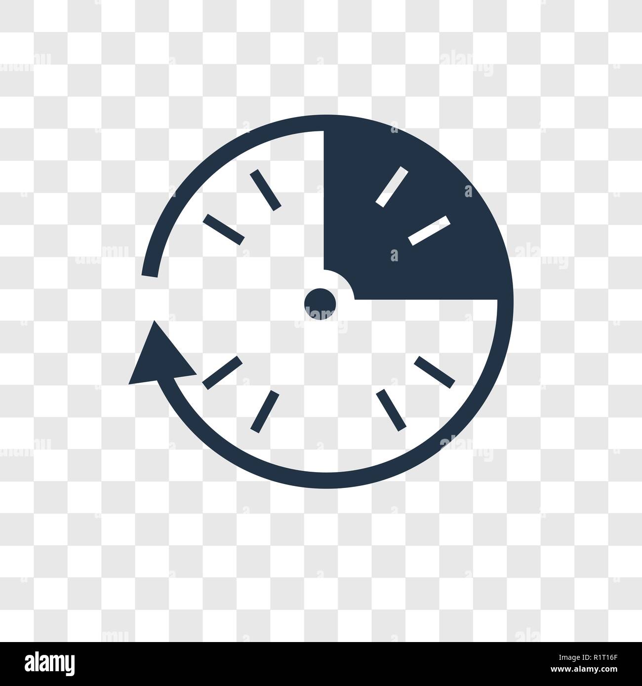 Clock vector icon isolated on transparent background, Clock ...