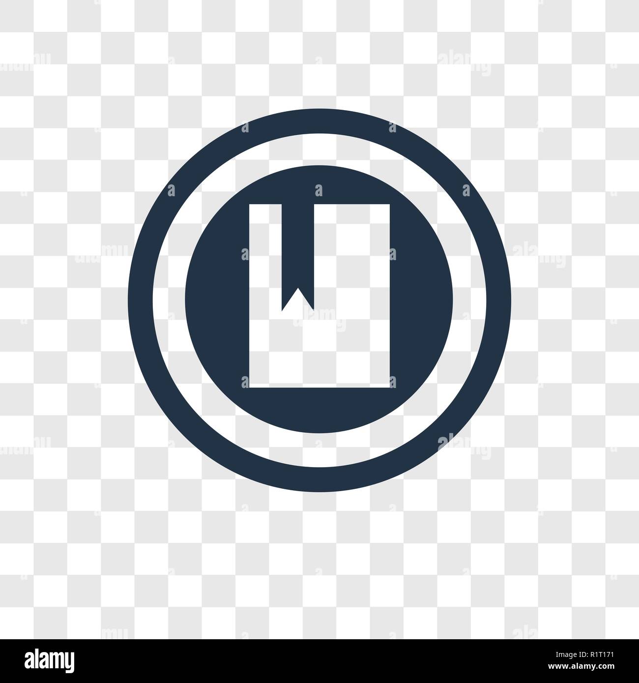 Bookmark vector icon isolated on transparent background, Bookmark ...