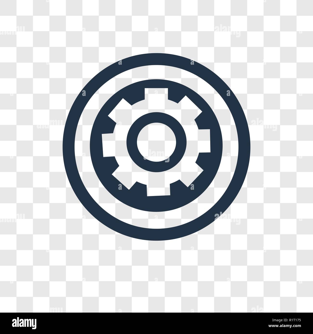 Settings vector icon isolated on transparent background, Settings ...