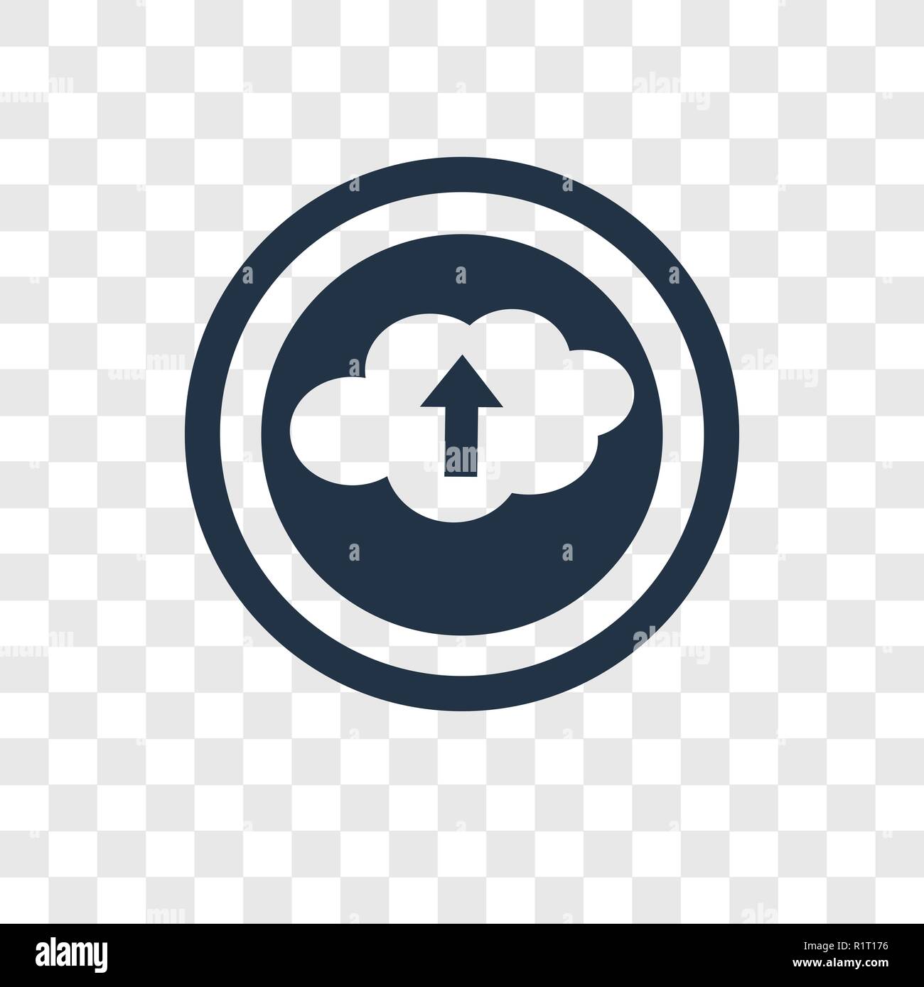 Cloud computing vector icon isolated on transparent background, Cloud ...