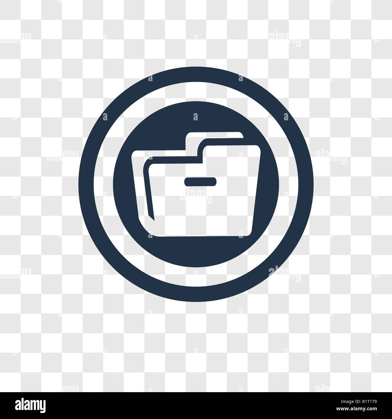 Folder vector icon isolated on transparent background, Folder transparency logo concept Stock ...
