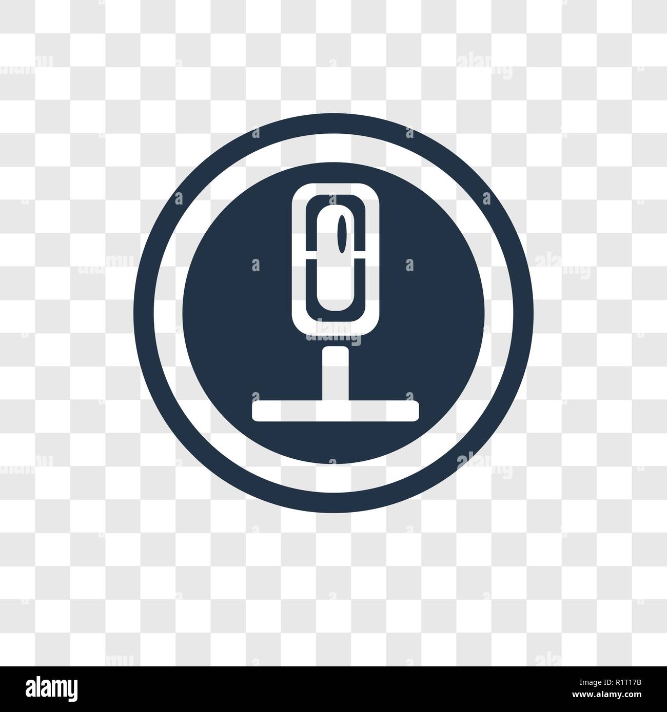 Microphone vector icon isolated on transparent background, Microphone ...