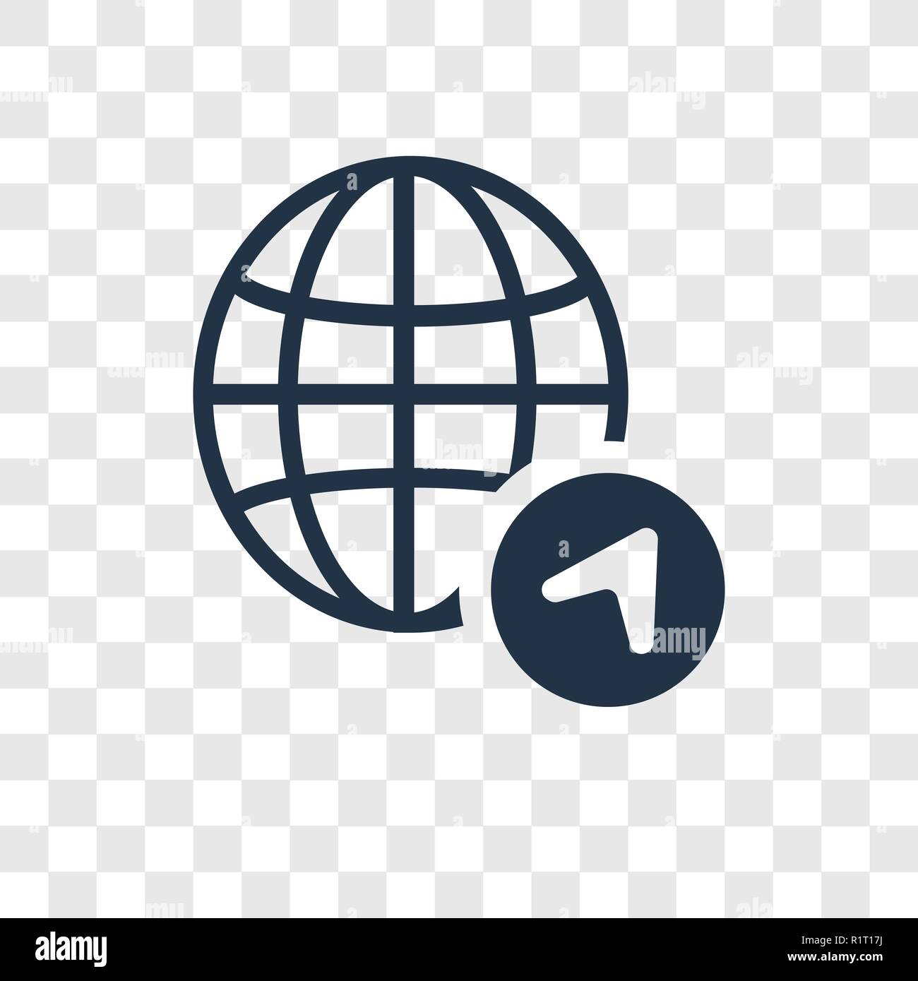 Navigation vector icon isolated on transparent background, Navigation ...