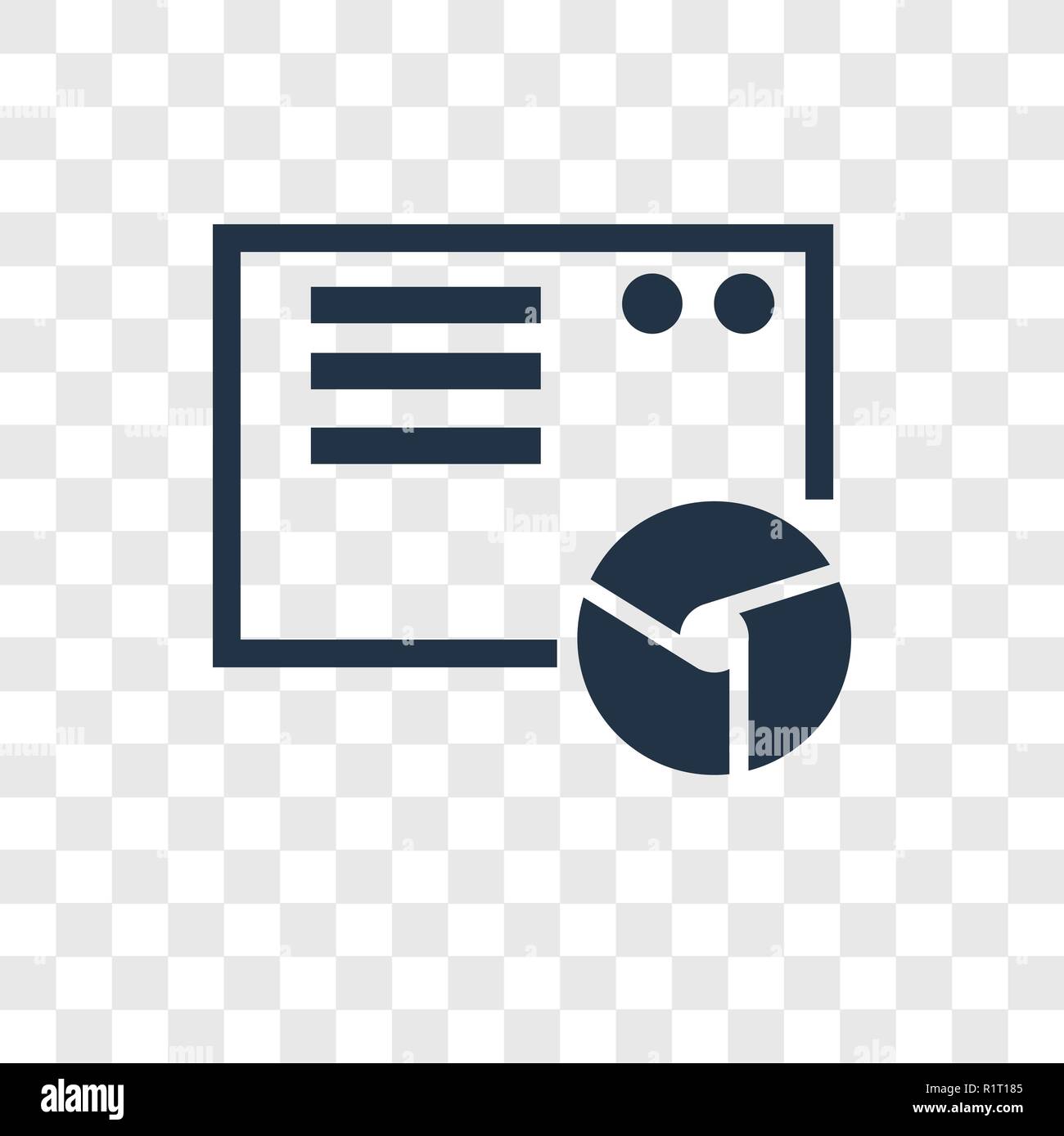 Browser vector icon isolated on transparent background, Browser ...