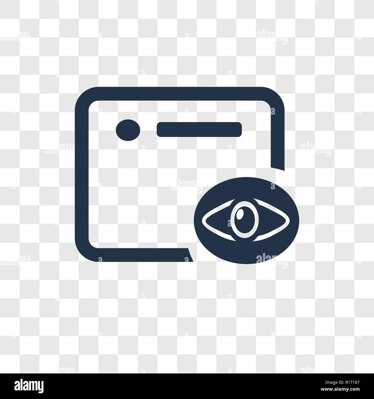 Browser vector icon isolated on transparent background, Browser ...