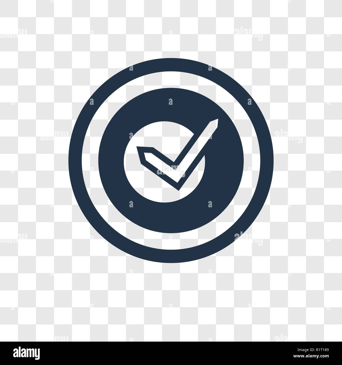 Check vector icon isolated on transparent background, Check ...