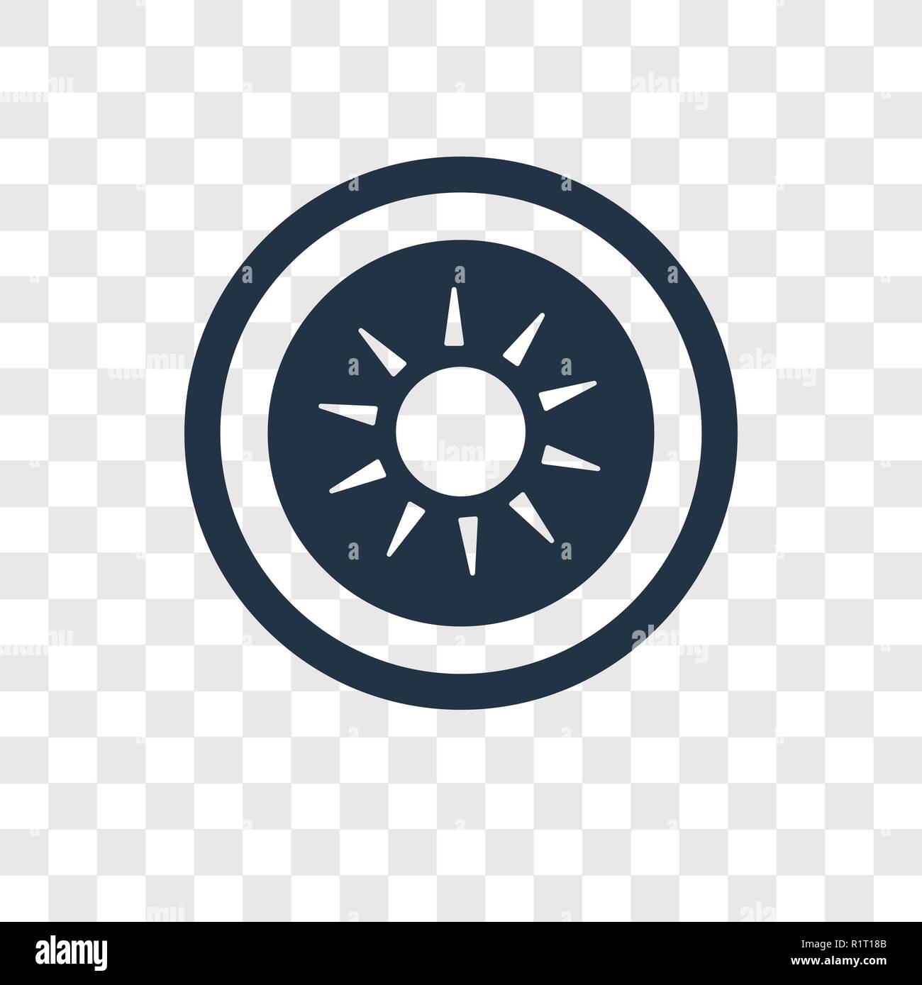 Sun vector icon isolated on transparent background, Sun transparency ...