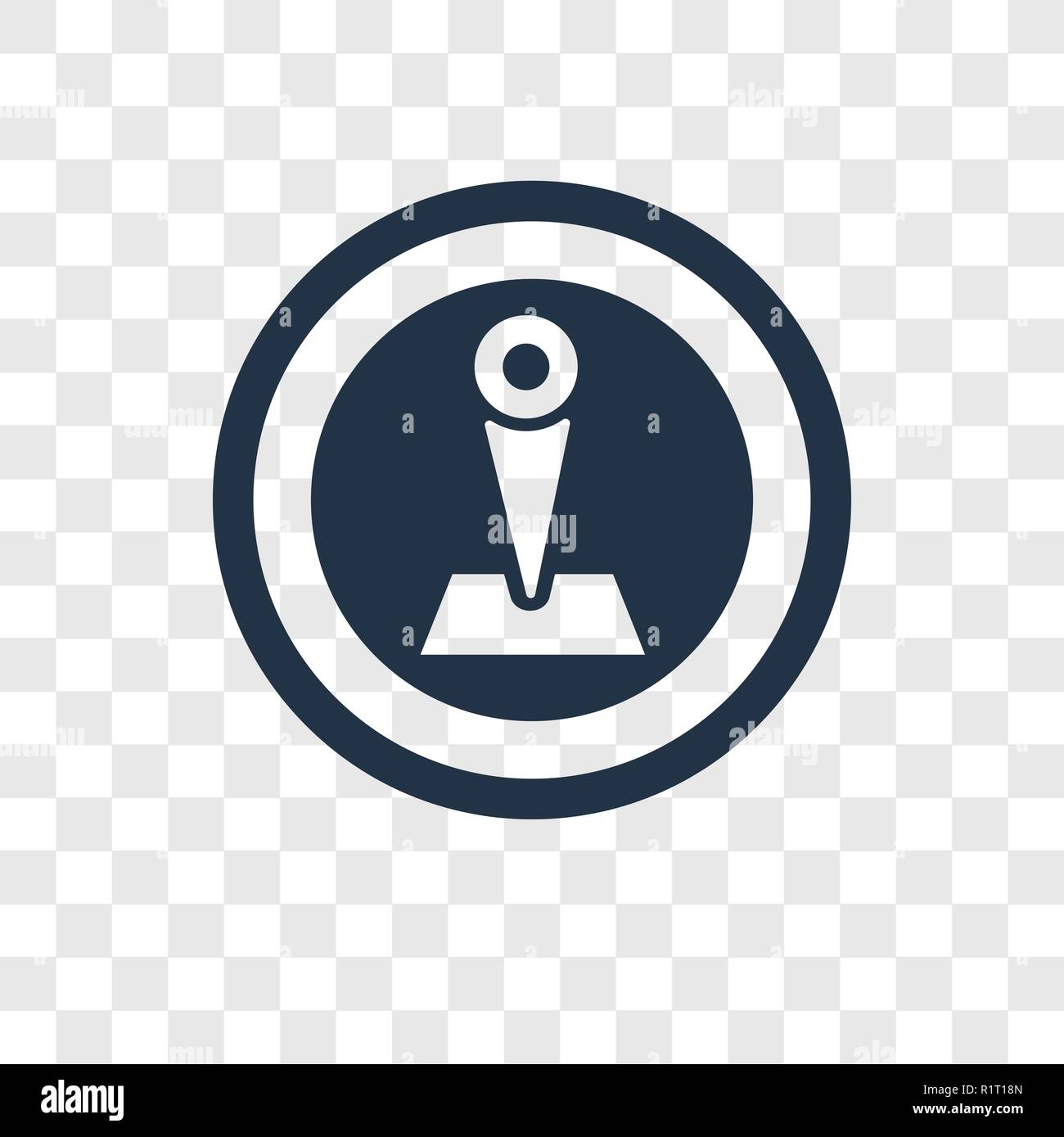 Pin vector icon isolated on transparent background, Pin transparency ...