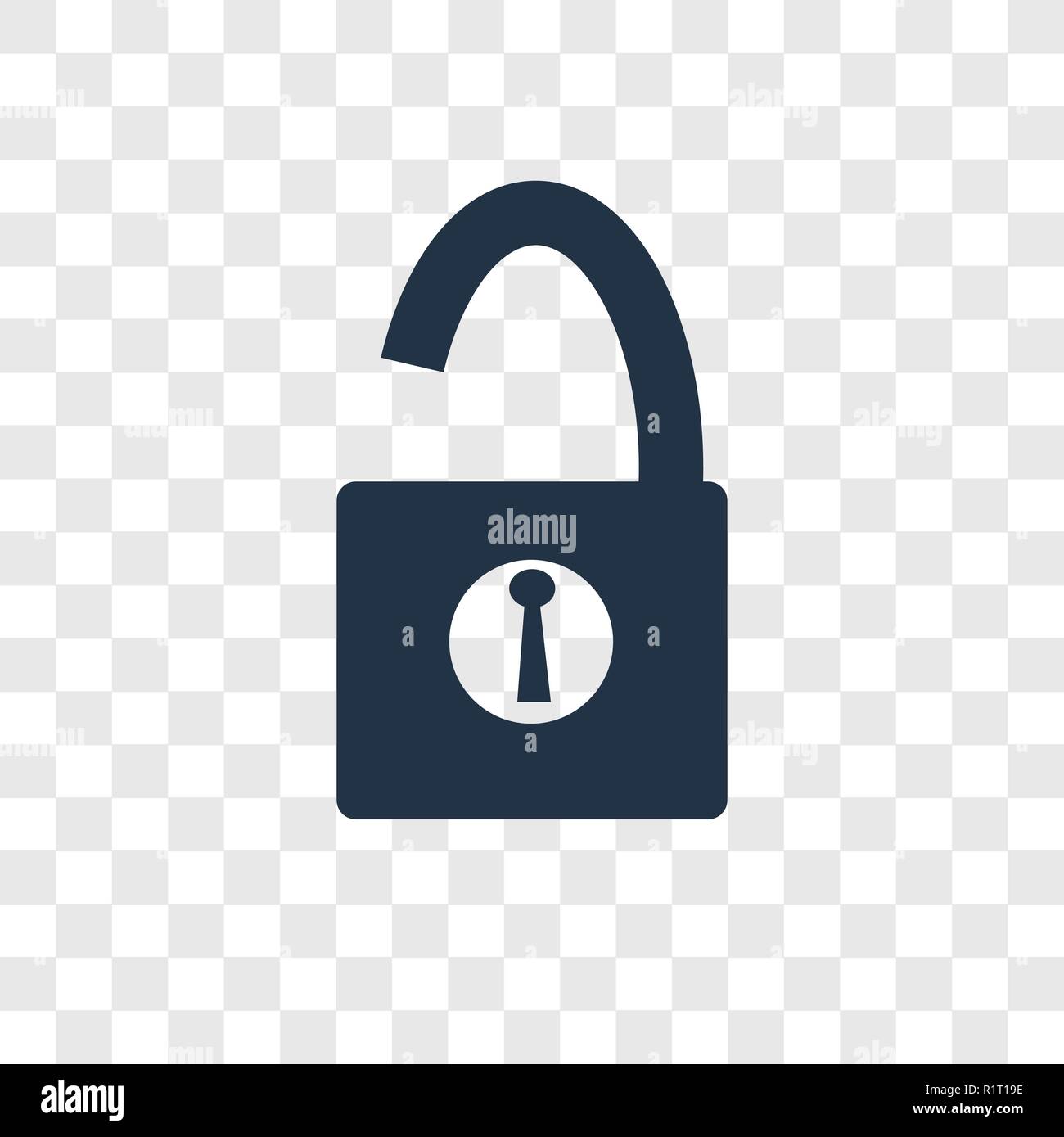 Lock vector icon isolated on transparent background, Lock transparency ...