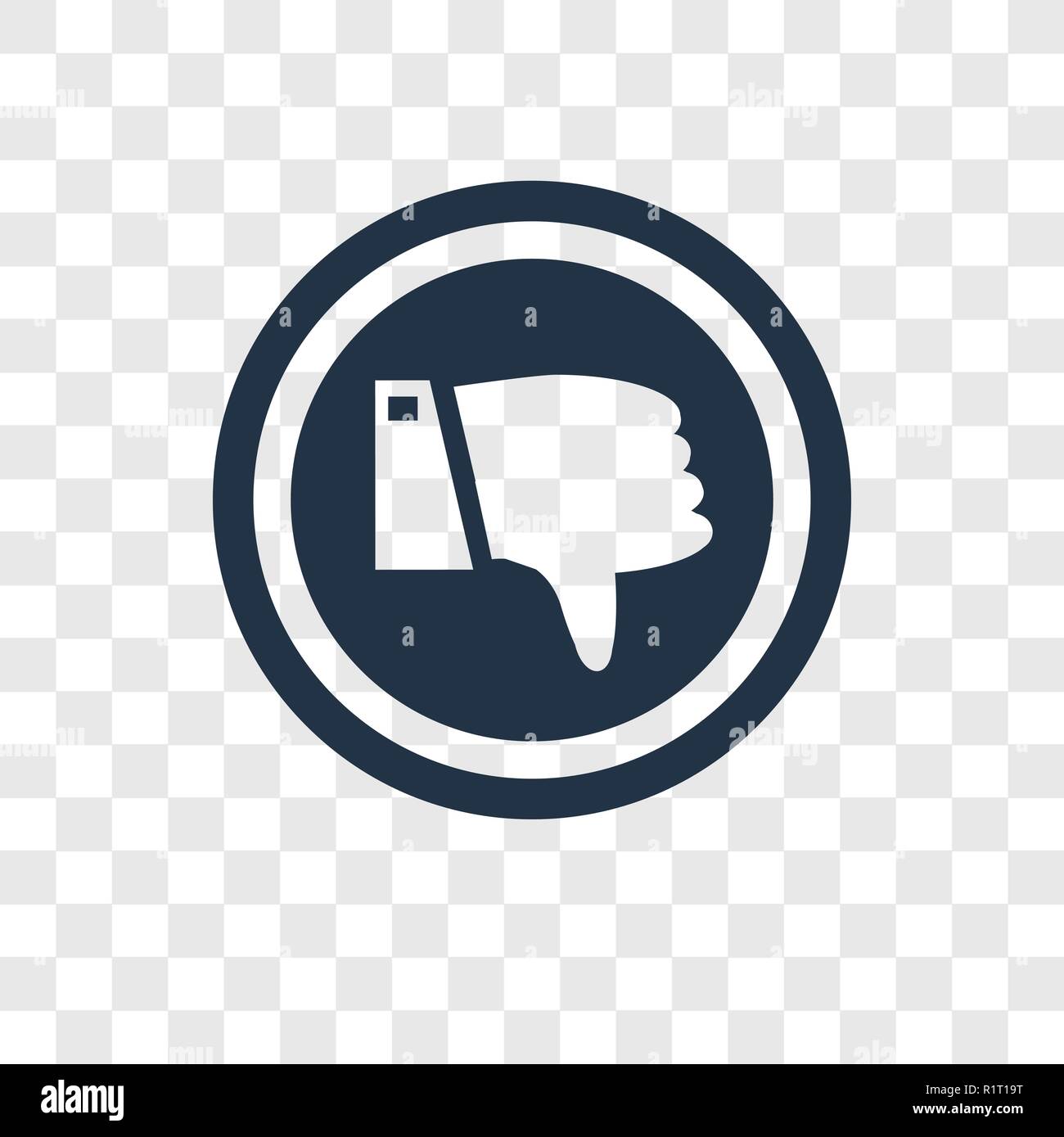 Dislike vector icon isolated on transparent background, Dislike ...