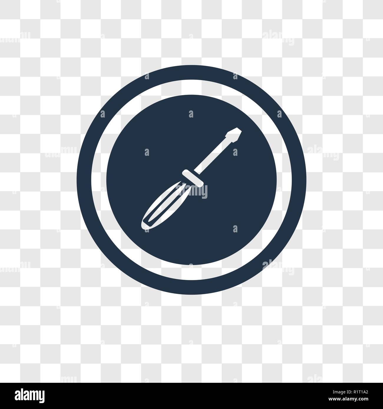 Screwdriver vector icon isolated on transparent background, Screwdriver ...