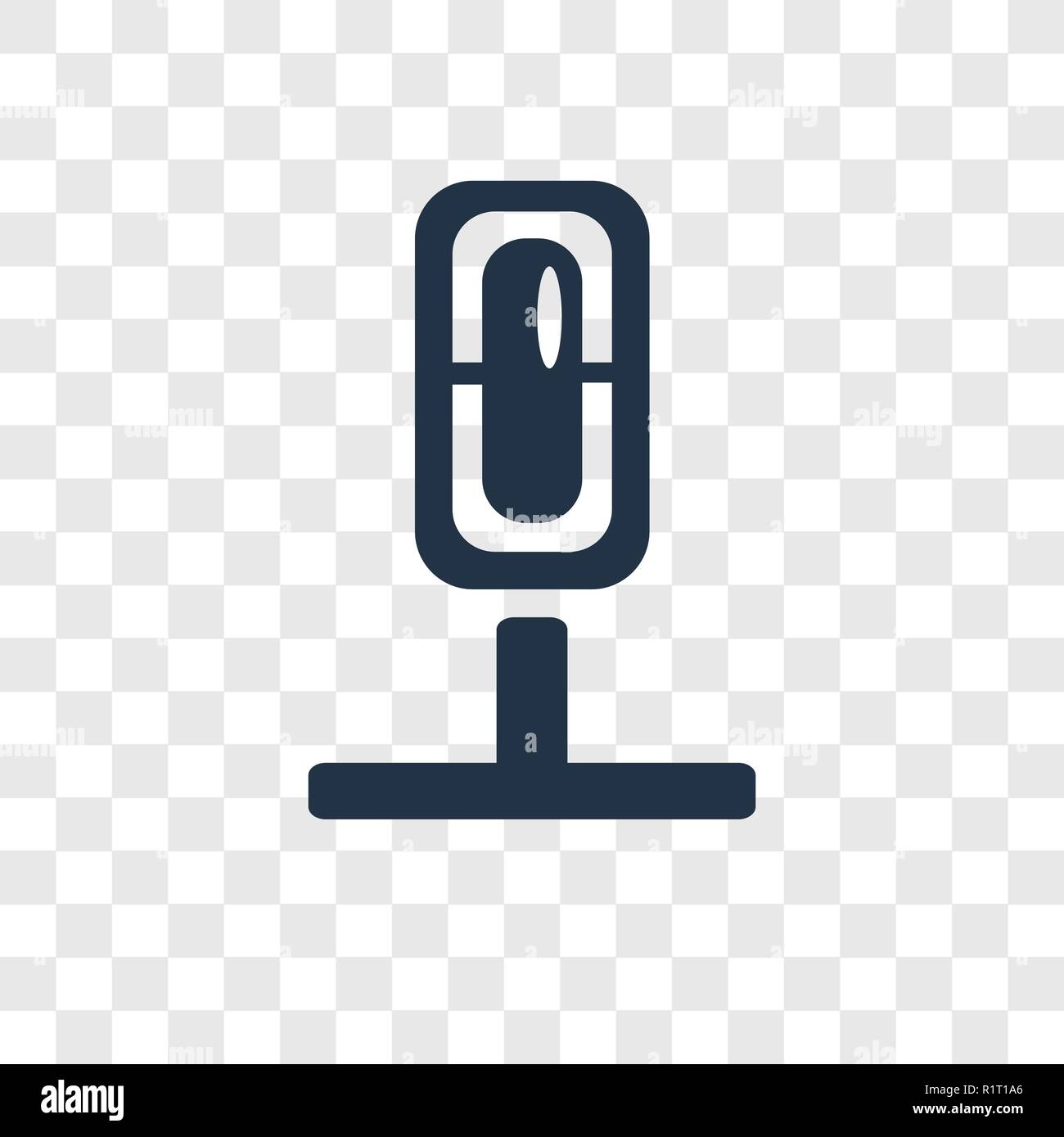 Mic vector icon isolated on transparent background, Mic transparency ...