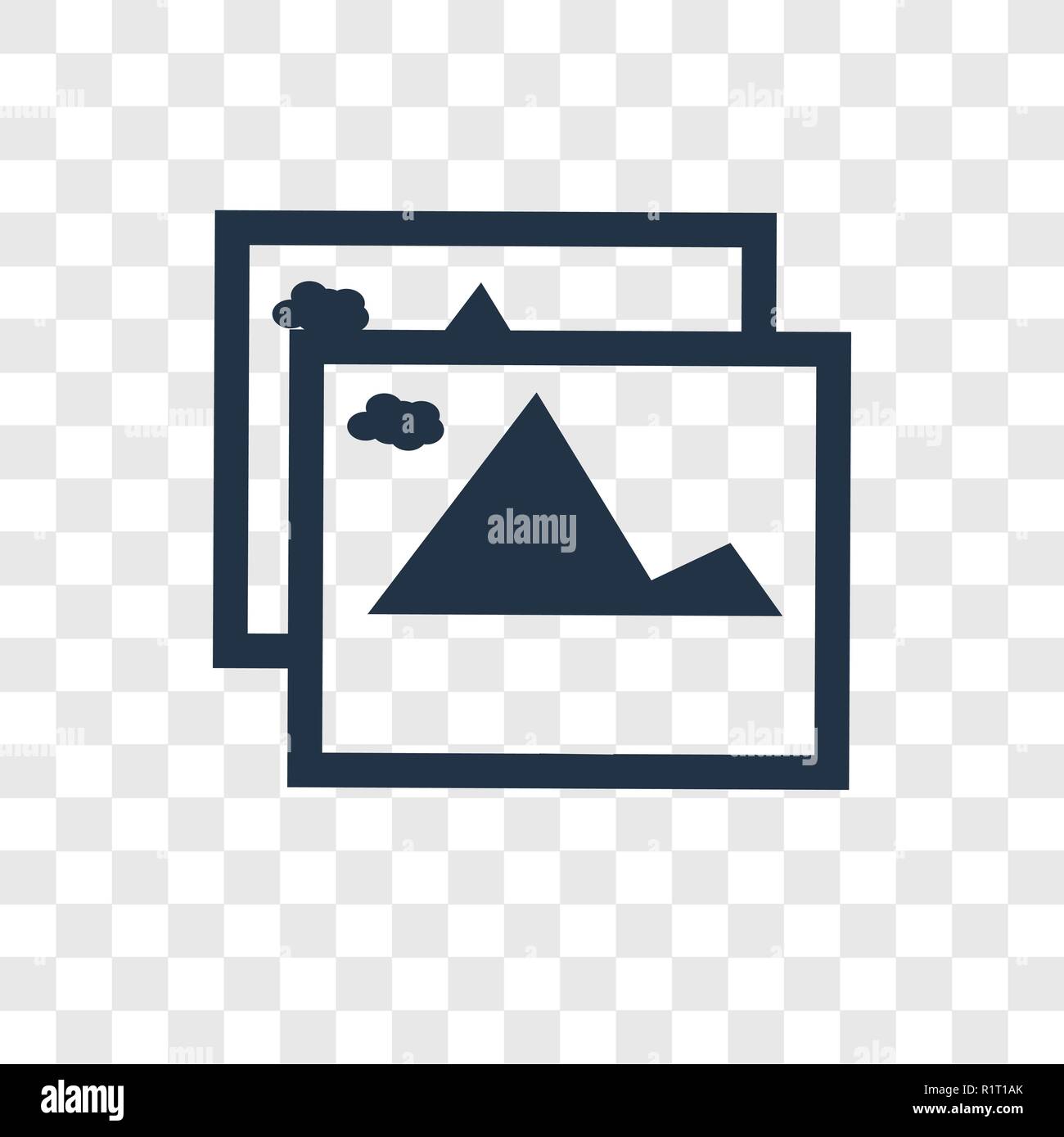 Pic vector icon isolated on transparent background, Pic transparency ...