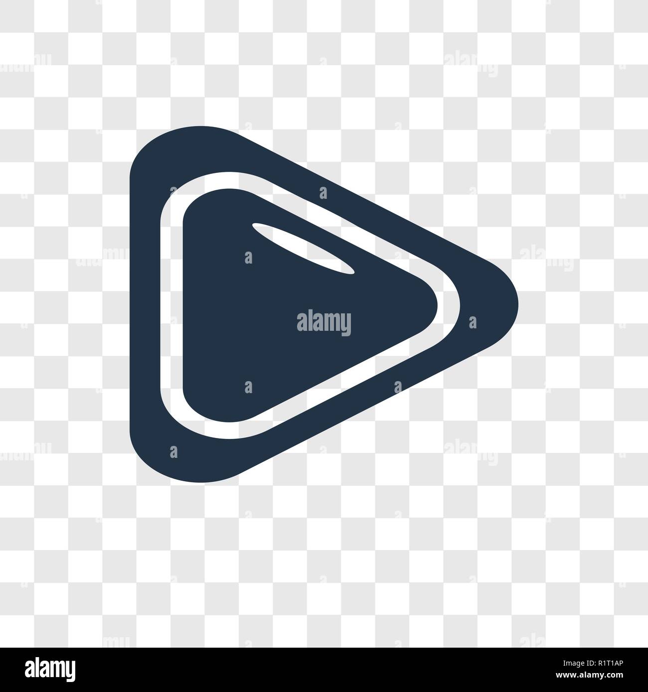 Play vector icon isolated on transparent background, Play transparency ...