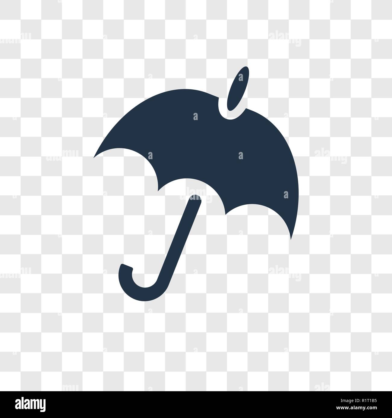 Umbrella vector icon isolated on transparent background, Umbrella ...