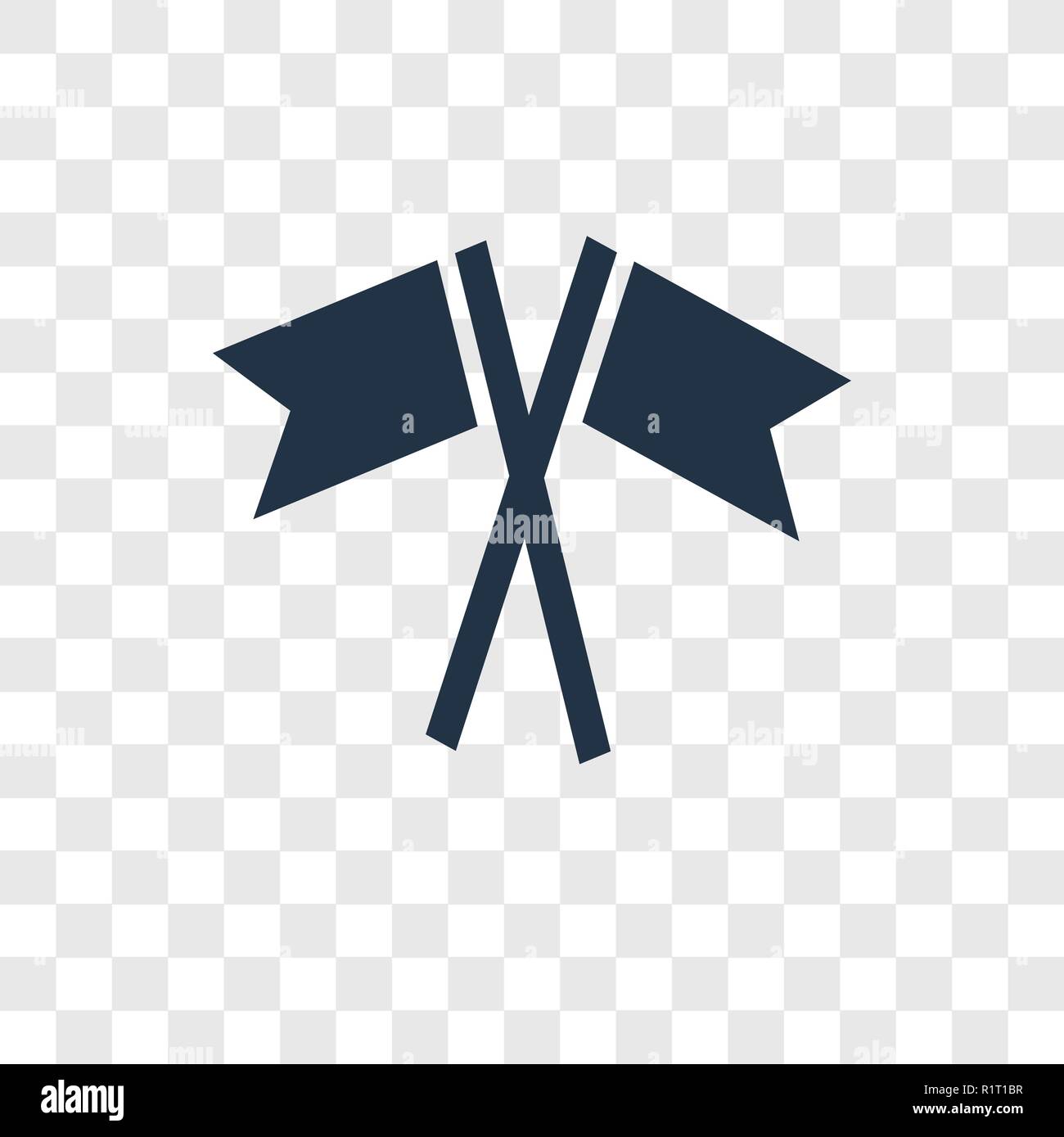 Flag vector icon isolated on transparent background, Flag transparency ...