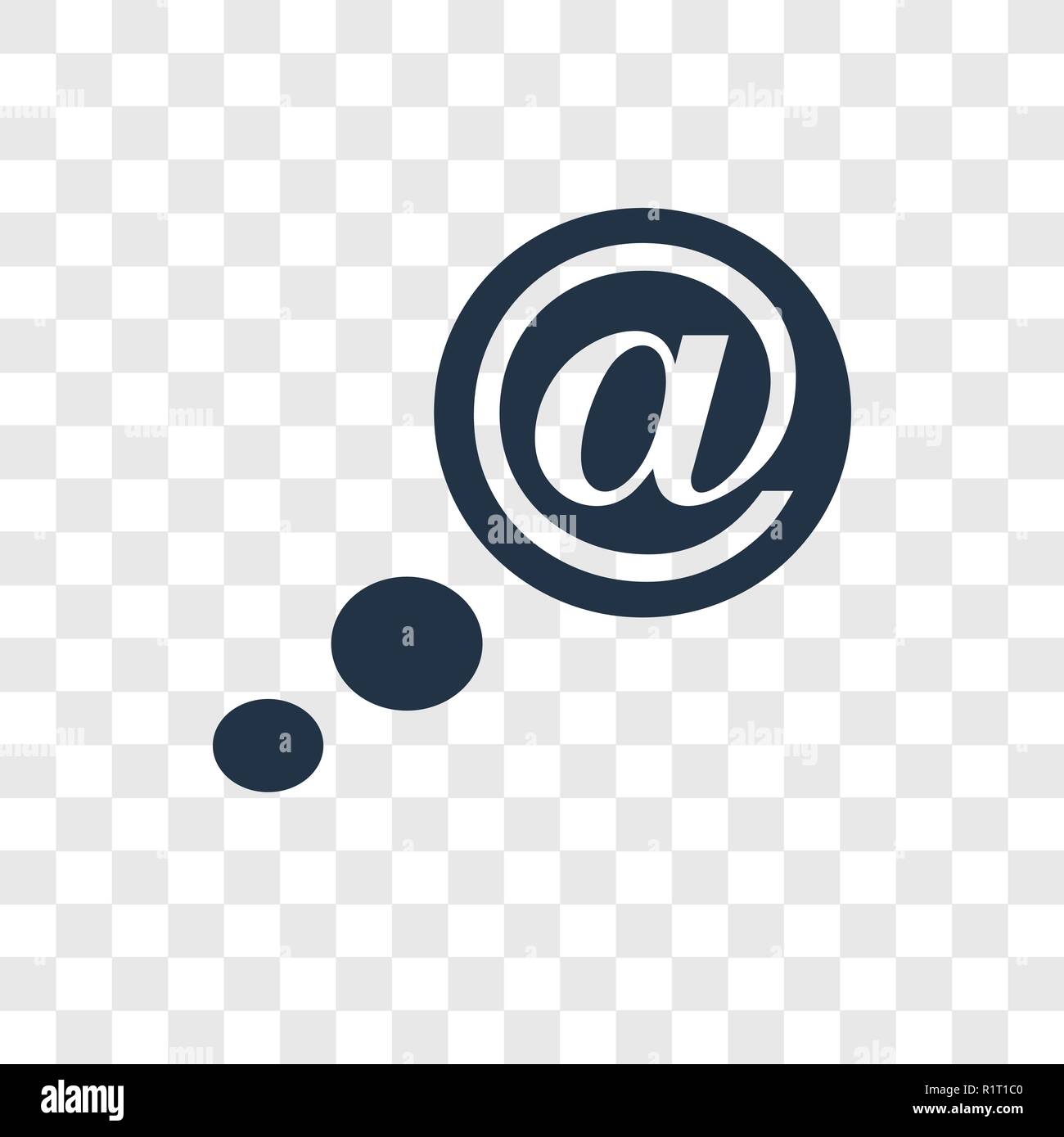 Mail vector icon isolated on transparent background, Mail transparency ...