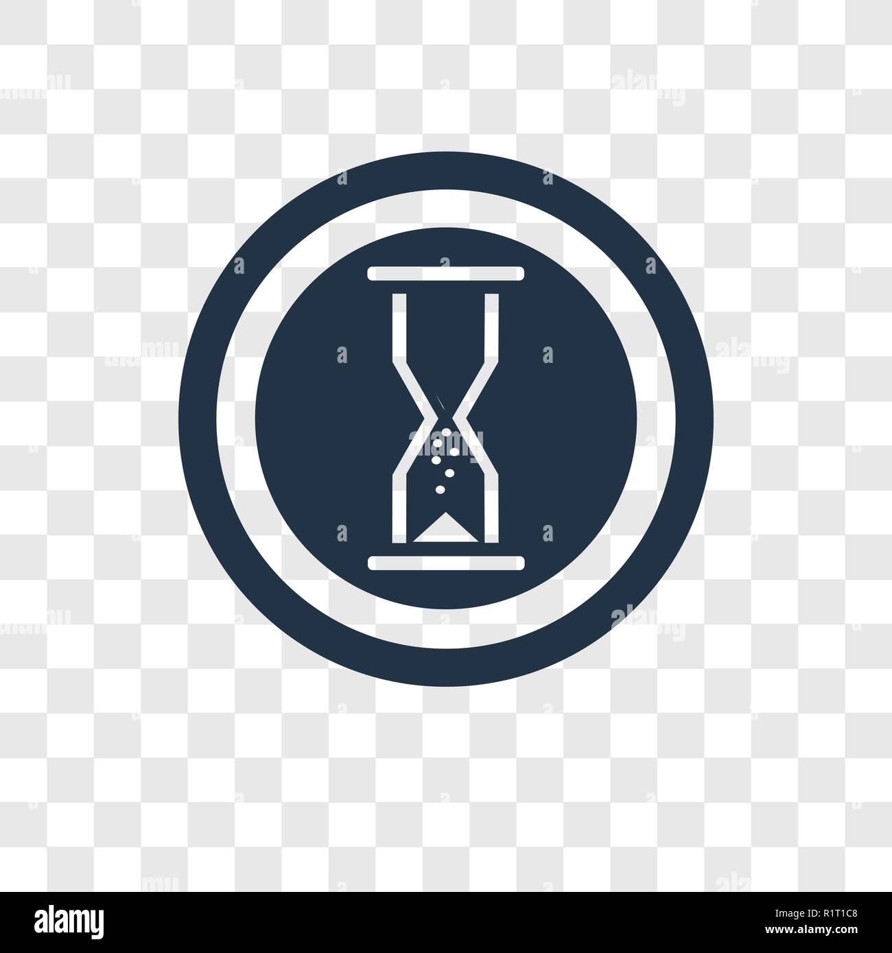 Sand Clock vector icon isolated on transparent background, Sand Clock ...